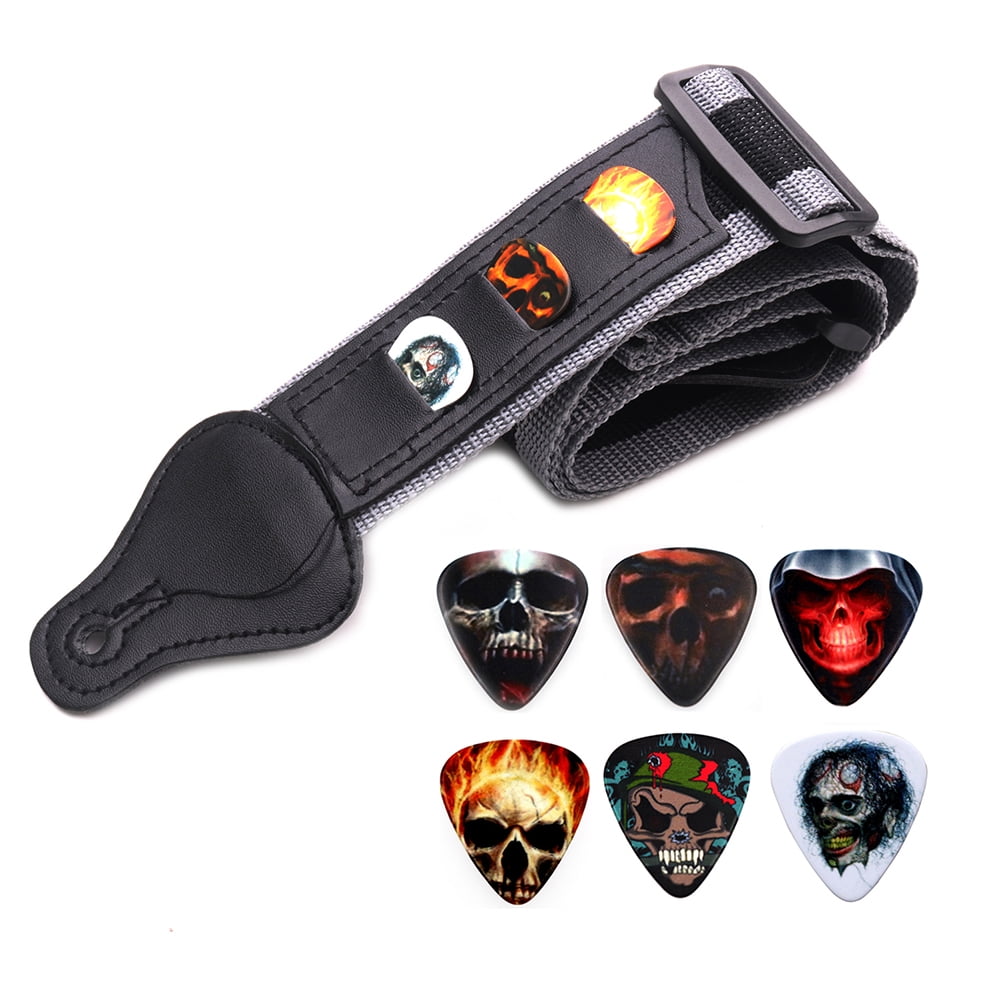 MMYsport Adjustable Electric Guitar Strap with 6 Picks Paddles Acoustic ...