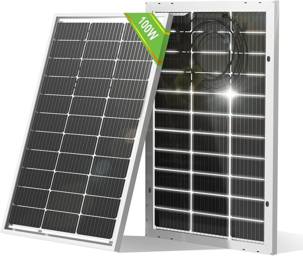 MMZP Solar Panel Bifacial Monocrystalline 100 Watt 12 Volt - Walmart ...
