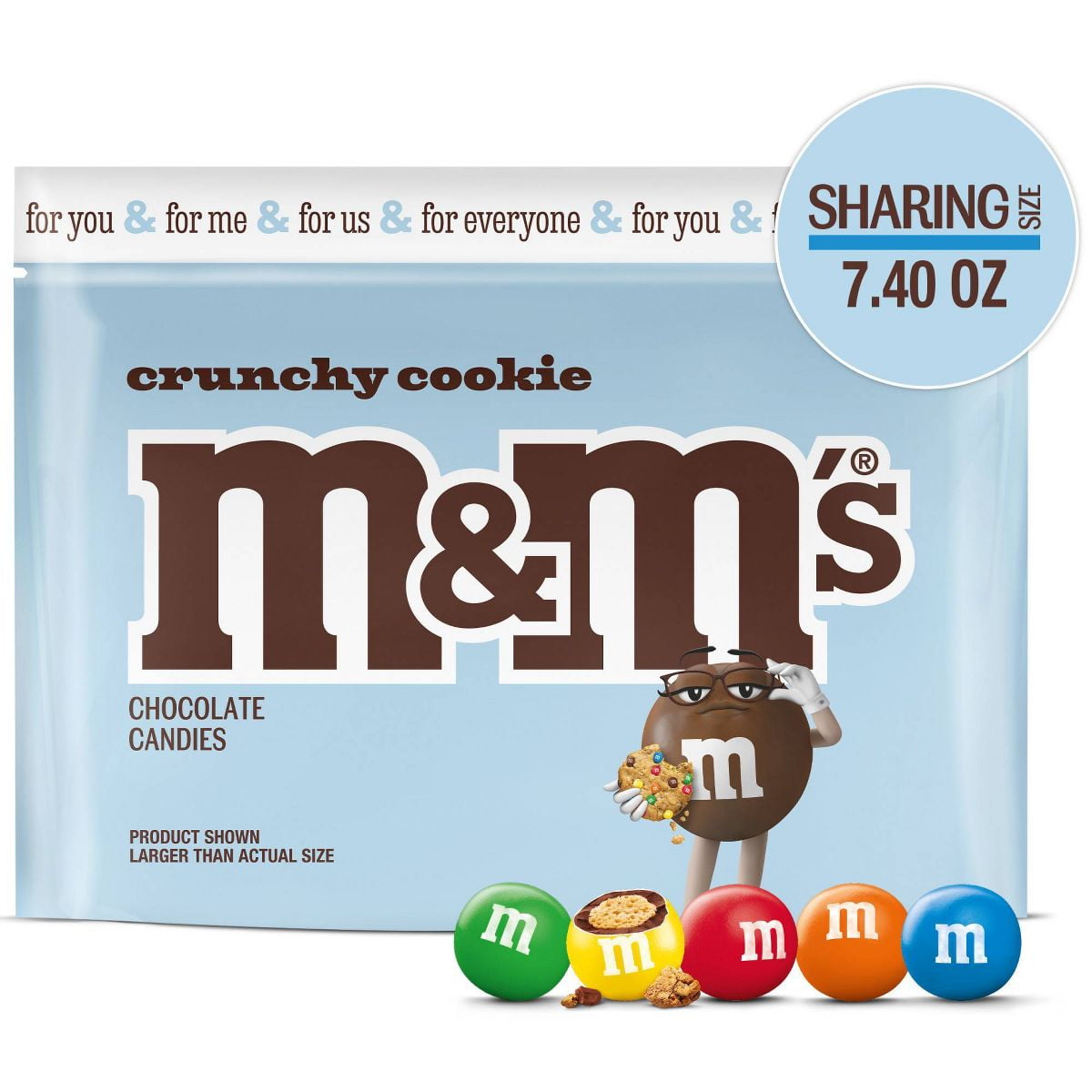 MMs Crunchy Cookie Milk Chocolate Candy, Sharing Size - 7.4oz - Walmart.com