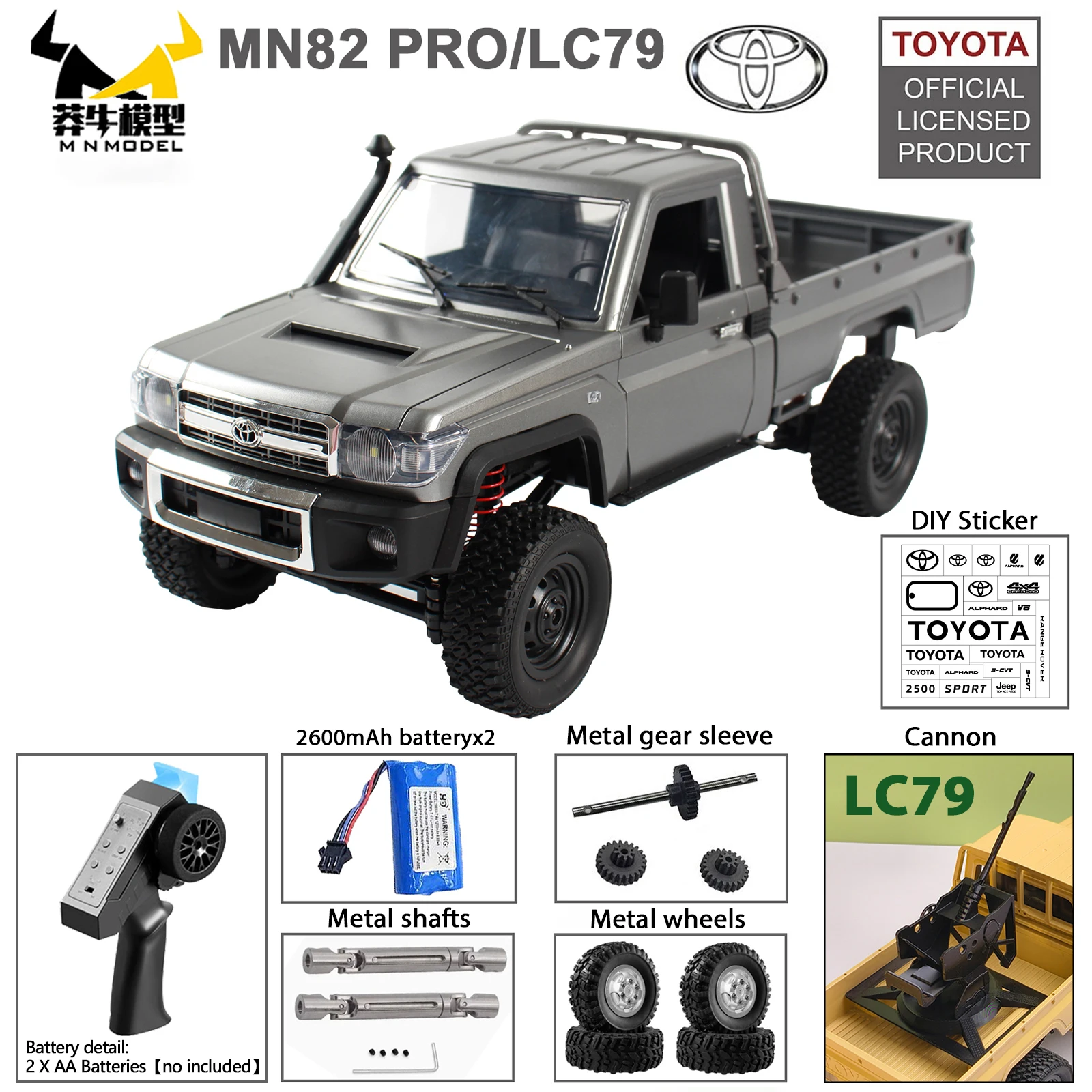 MN MODEL 1:12 4WD Land Cruiser MN82 MN82 Pro Rc Toyota LC79 Car Model Simulation Climbing Off ...