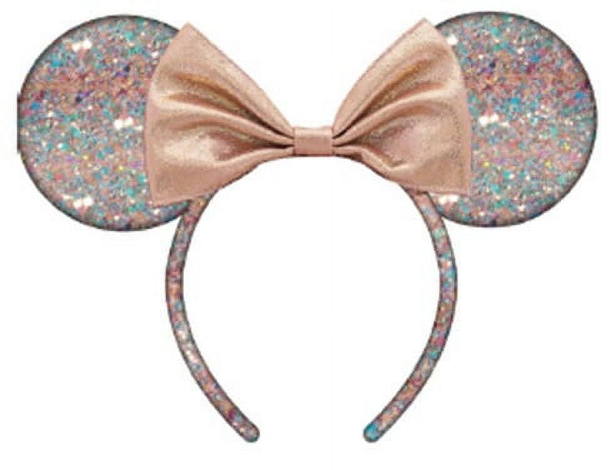 Disney Minnie Mouse Sequin Ears Peach Sequin Lame Bow - Walmart.com