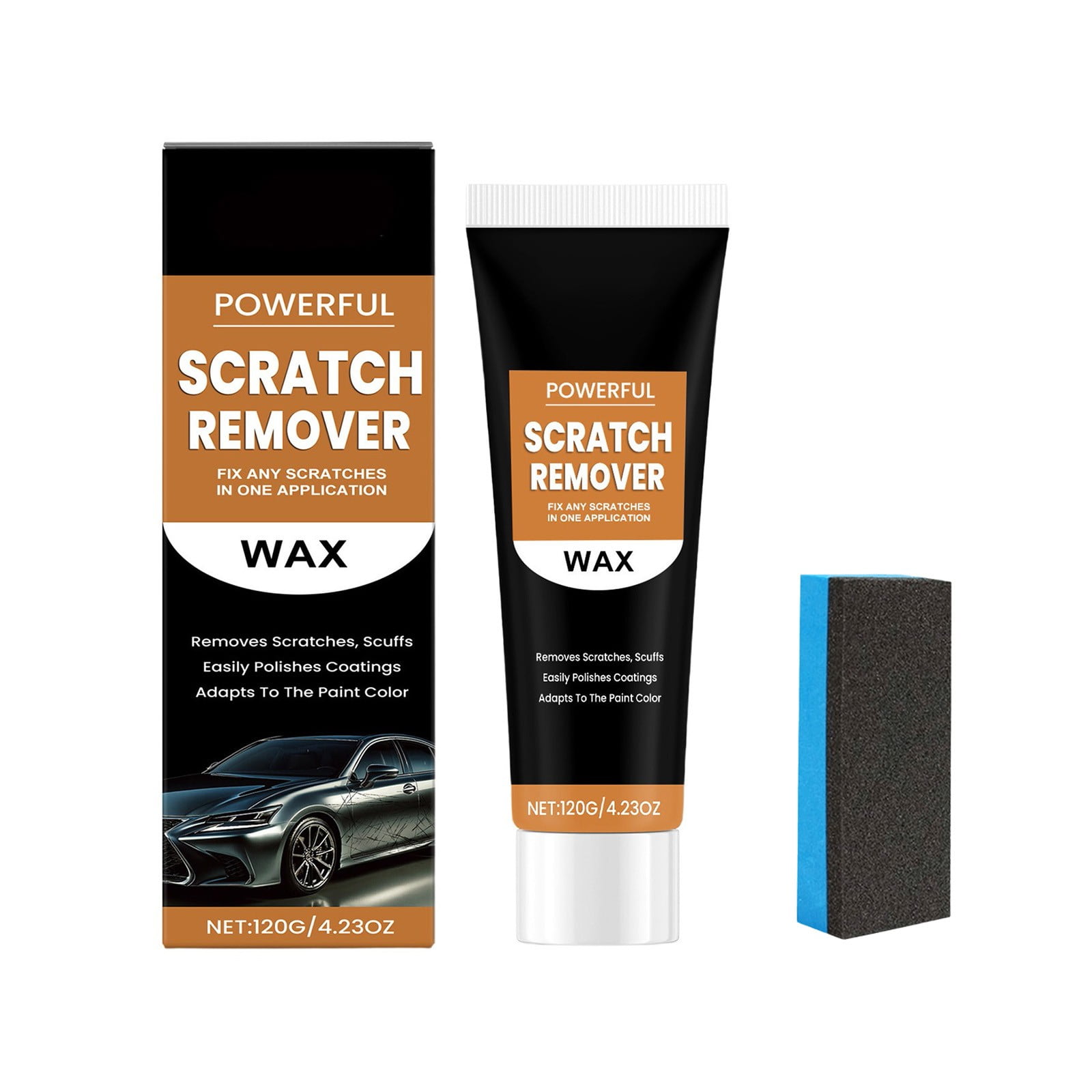 MNBFYX 3PCS Car Scratch Repair Paste with 3PCS Sponge Protective Film ...
