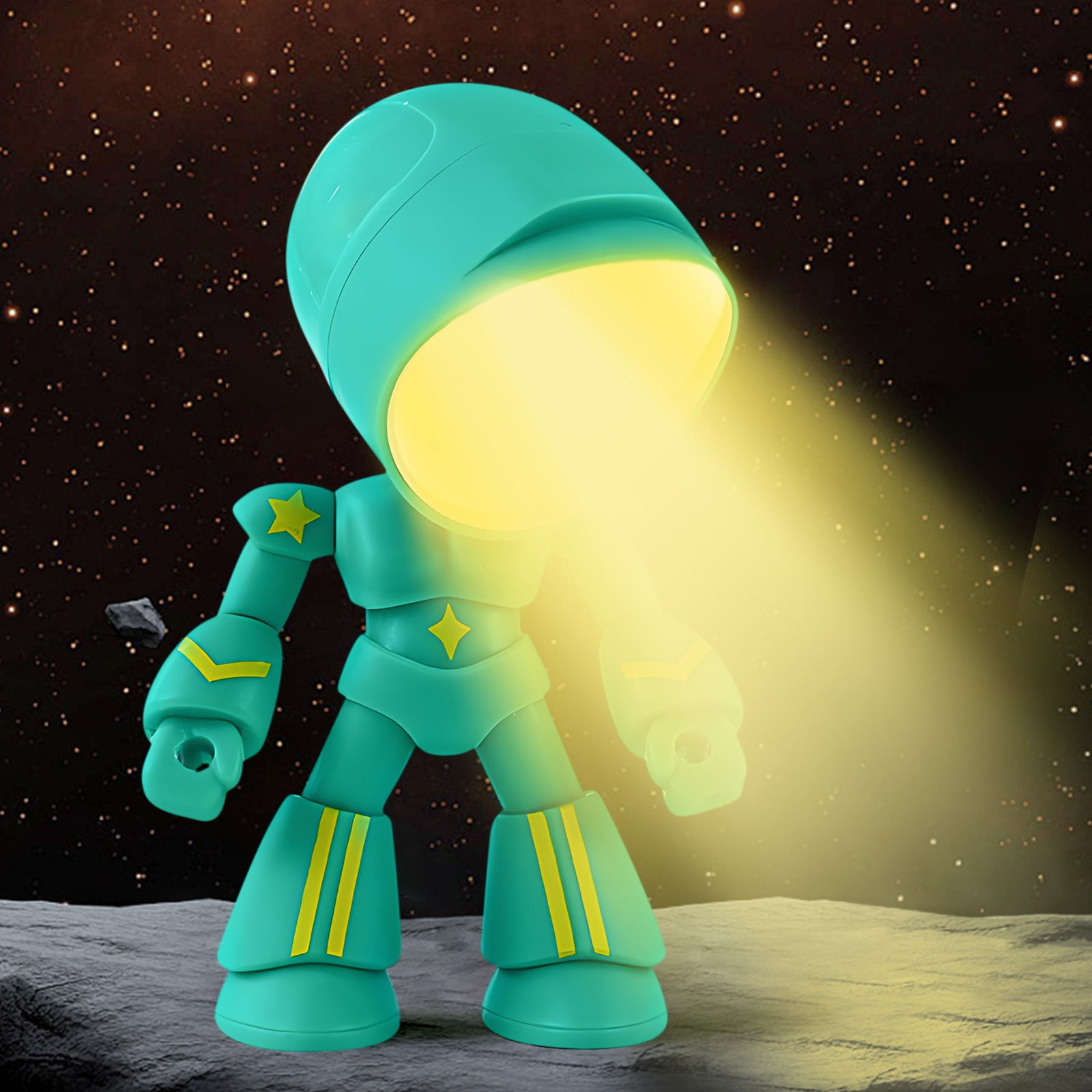 MNBFYX Cute Robot Night Light for Kids LED Night Light with Rotatable ...