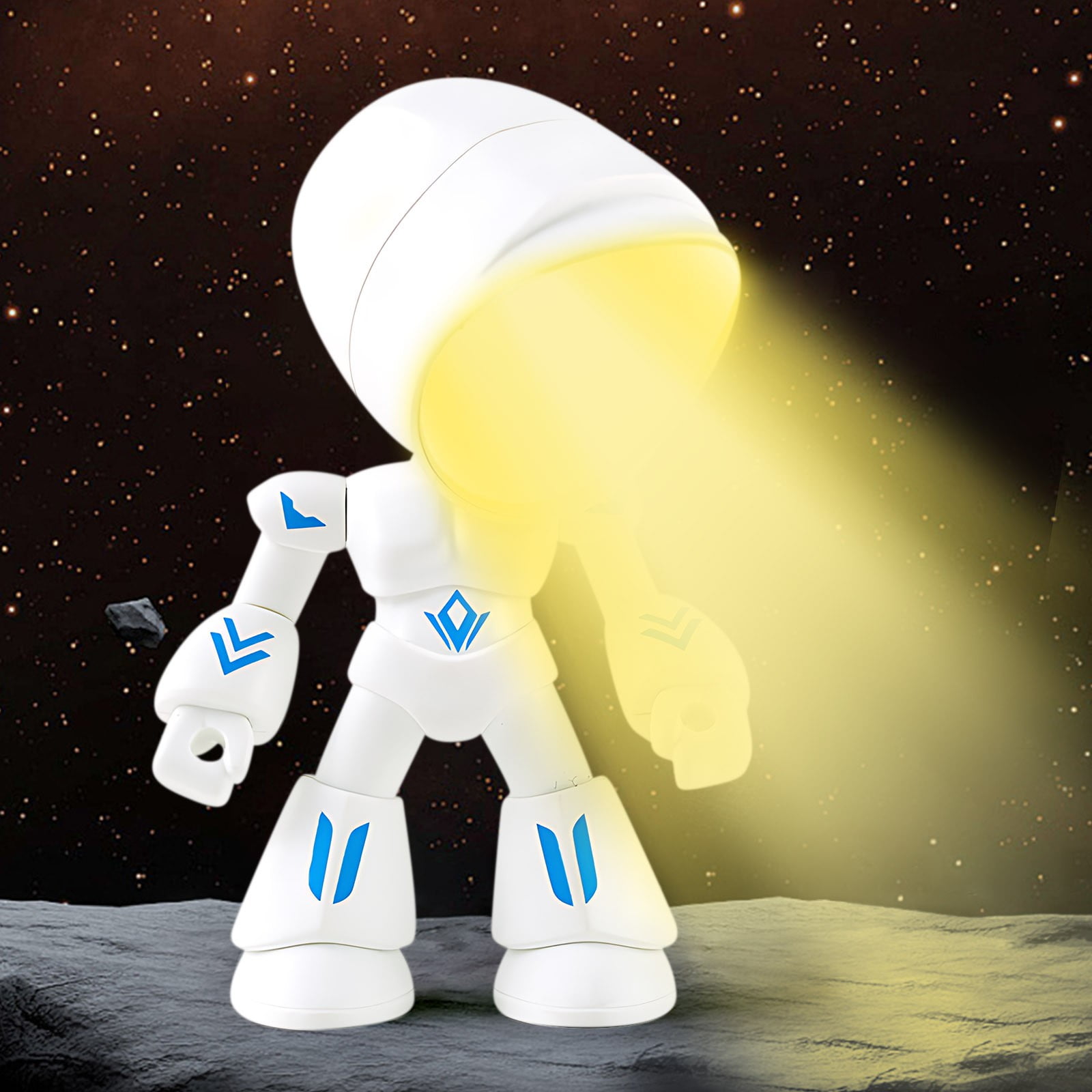 MNBFYX Cute Robot Night Light for Kids LED Night Light with Rotatable ...