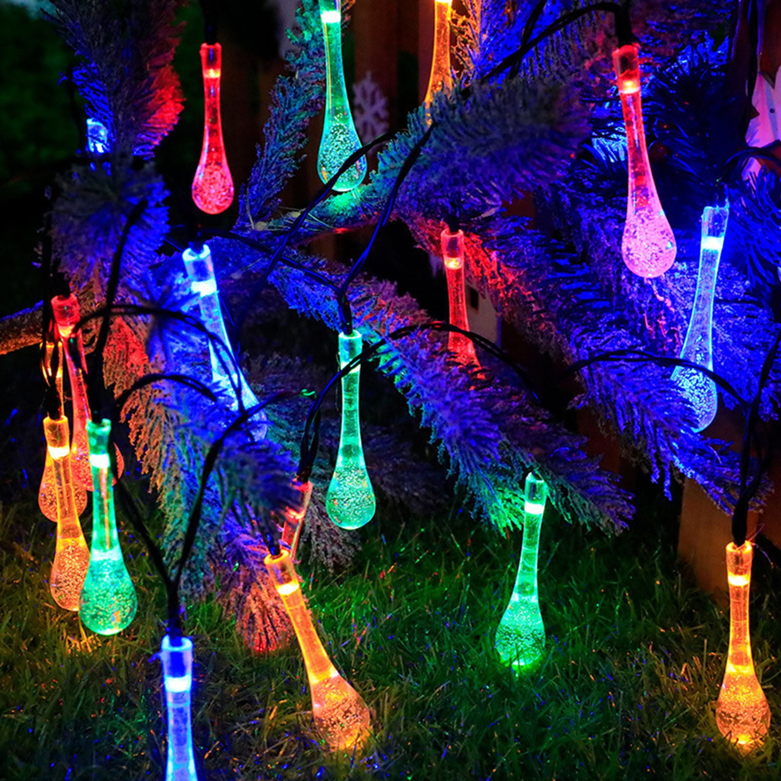 MNBFYX Solar Powered LED String Lights Color Changing Outdoor ...