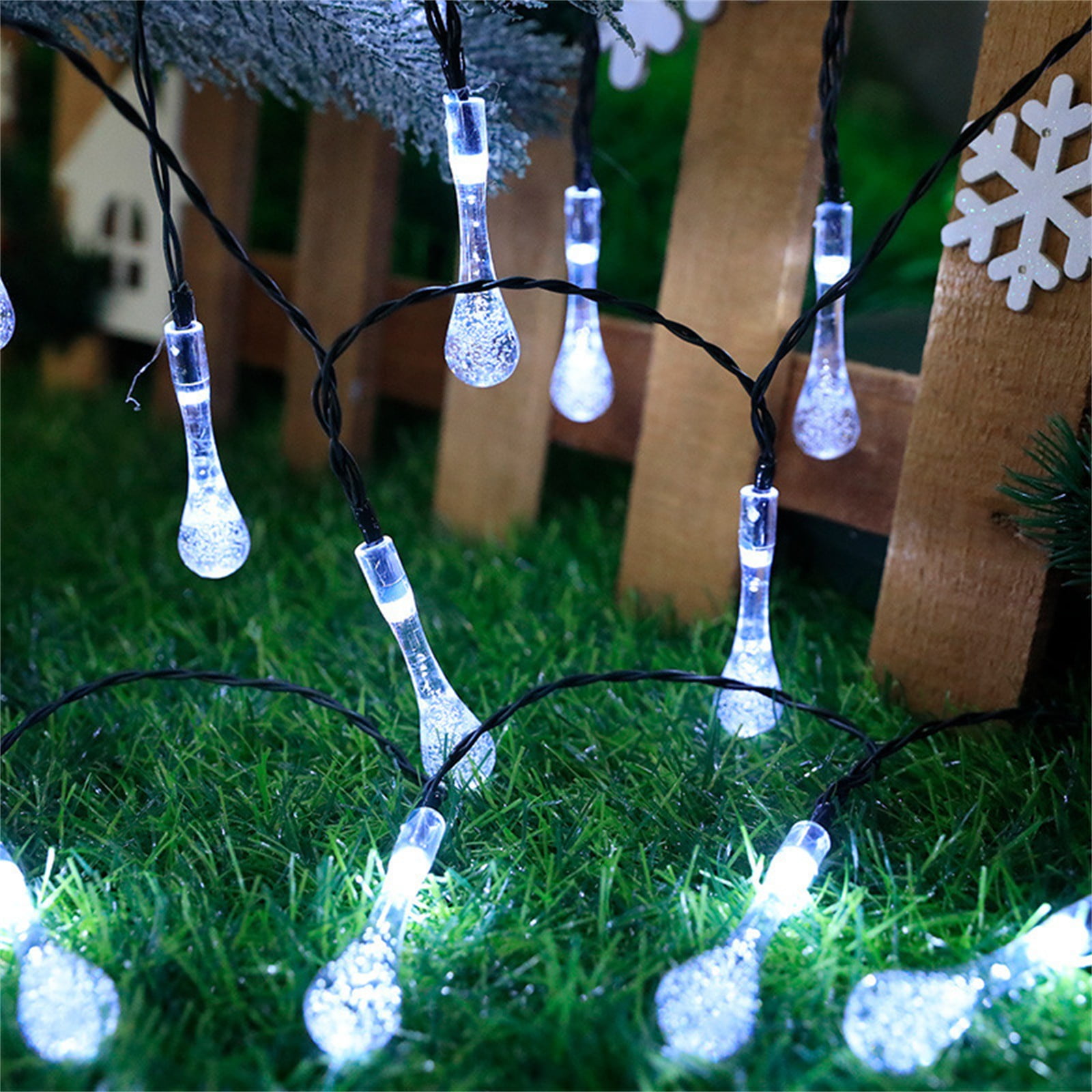 MNBFYX Solar Powered LED String Lights Color Changing Outdoor ...