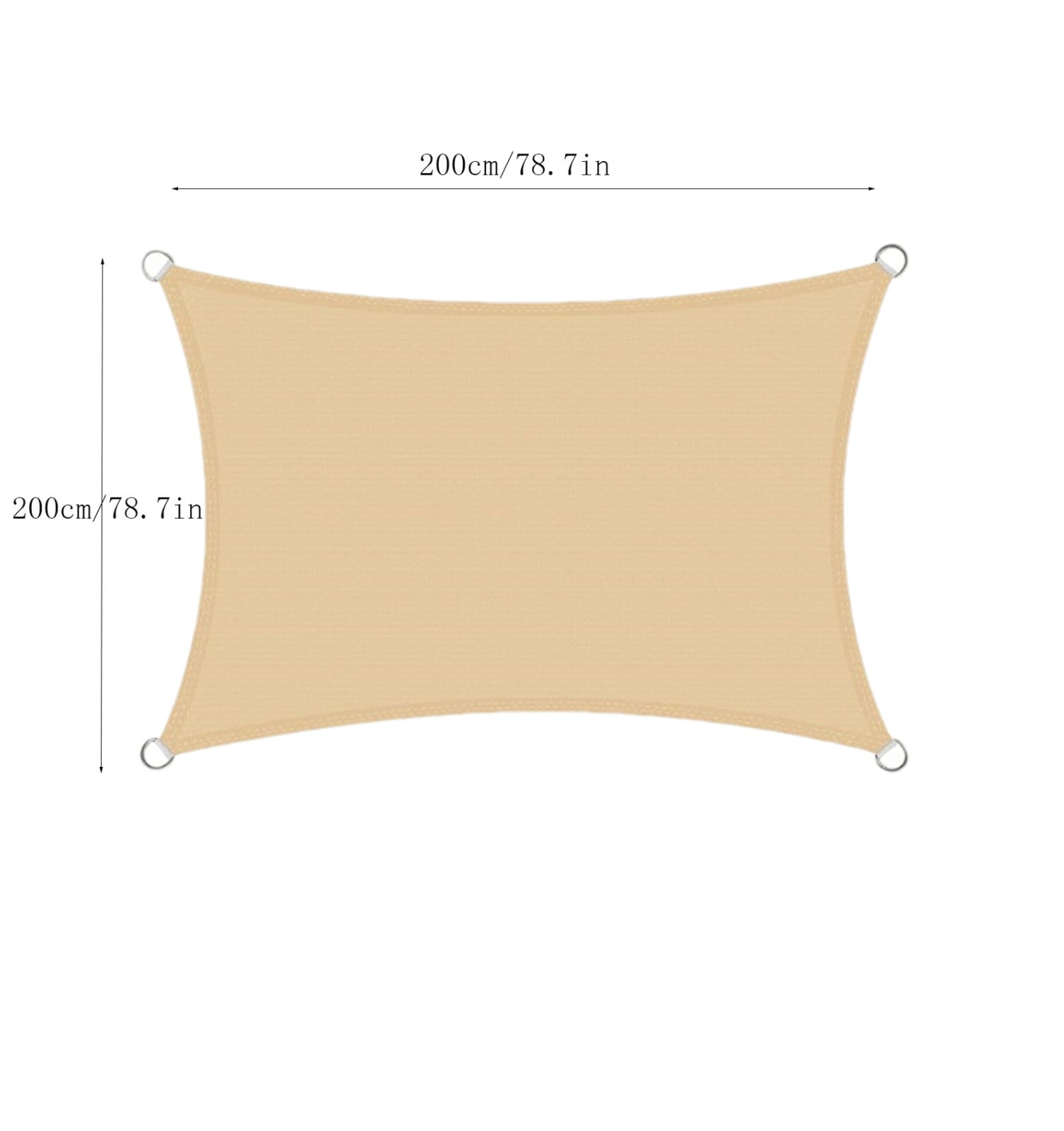 MNBFYX Sun Shade Sail Rectangle Canopy Fabric Cloth Screen for Patio ...