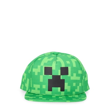 Seven Times Six Minecraft Snapback Hat, Youth Flat Bill, Creeper Head ...
