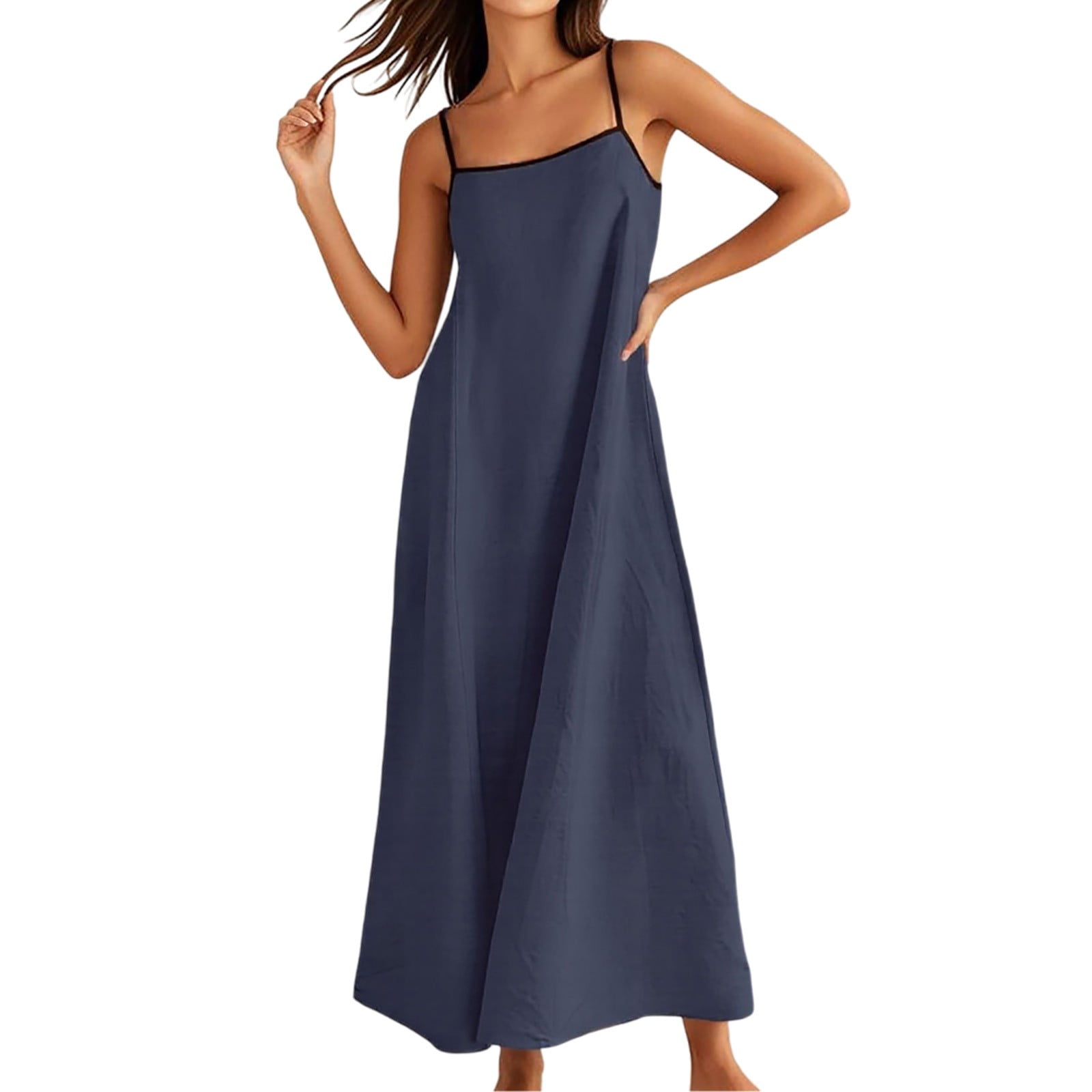 MNCEKFOD Dresses for Women 2025 Sleeveless Square Collar Maxi Dress ...