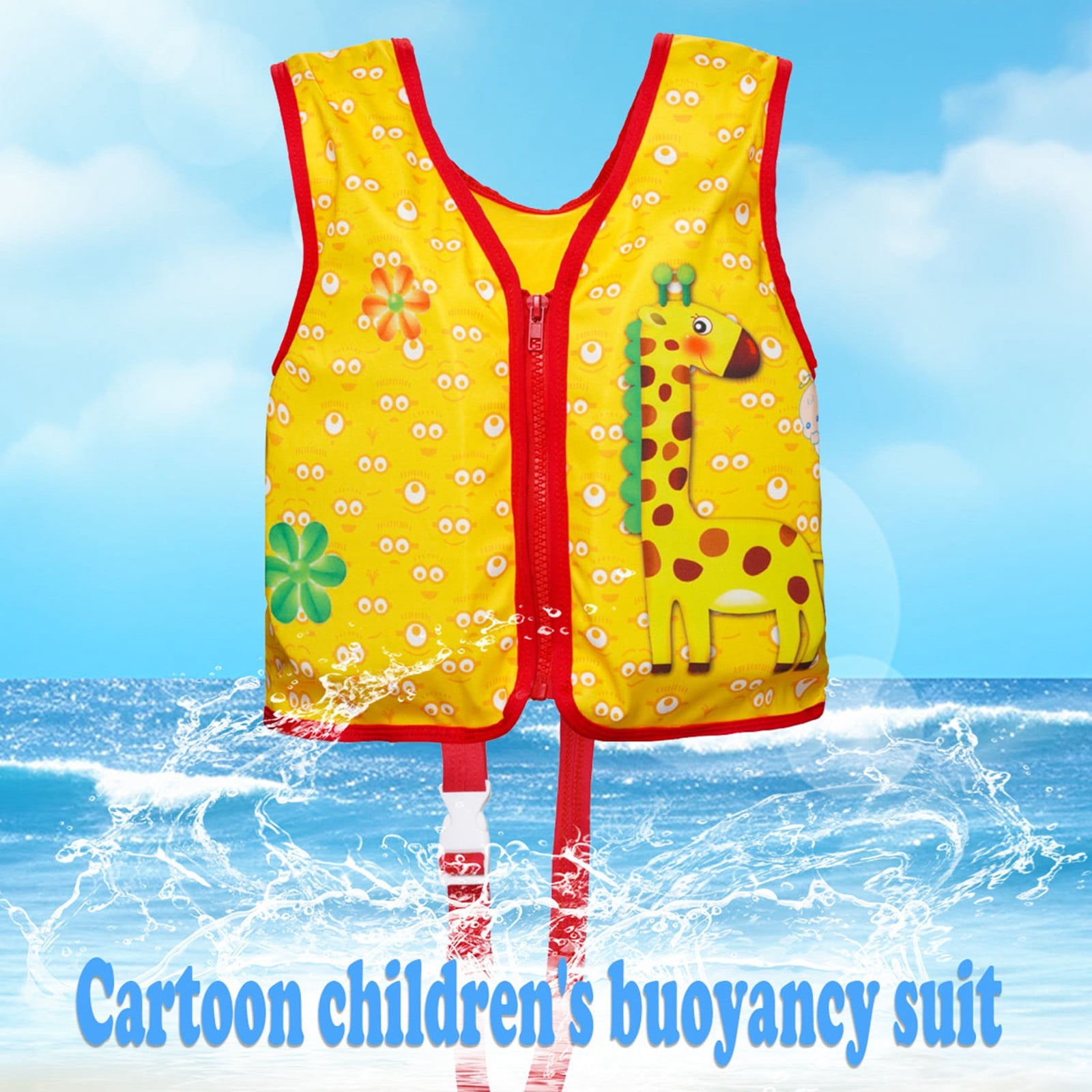 MNCEKFOD Life Jackets For Kids Cartoon Printed Life Jacket Buoyancy ...