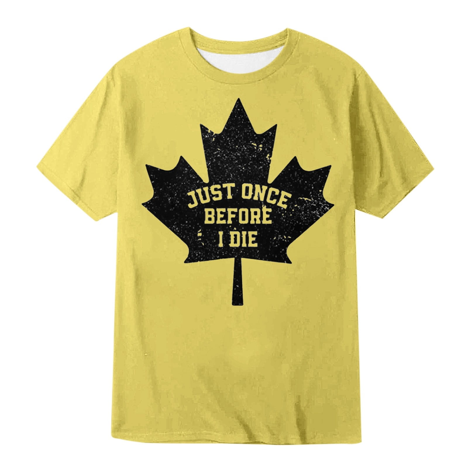 MNCEKFOD Men's Basic T Shirts Canadian Maple Leaf Pattern Vintage ...