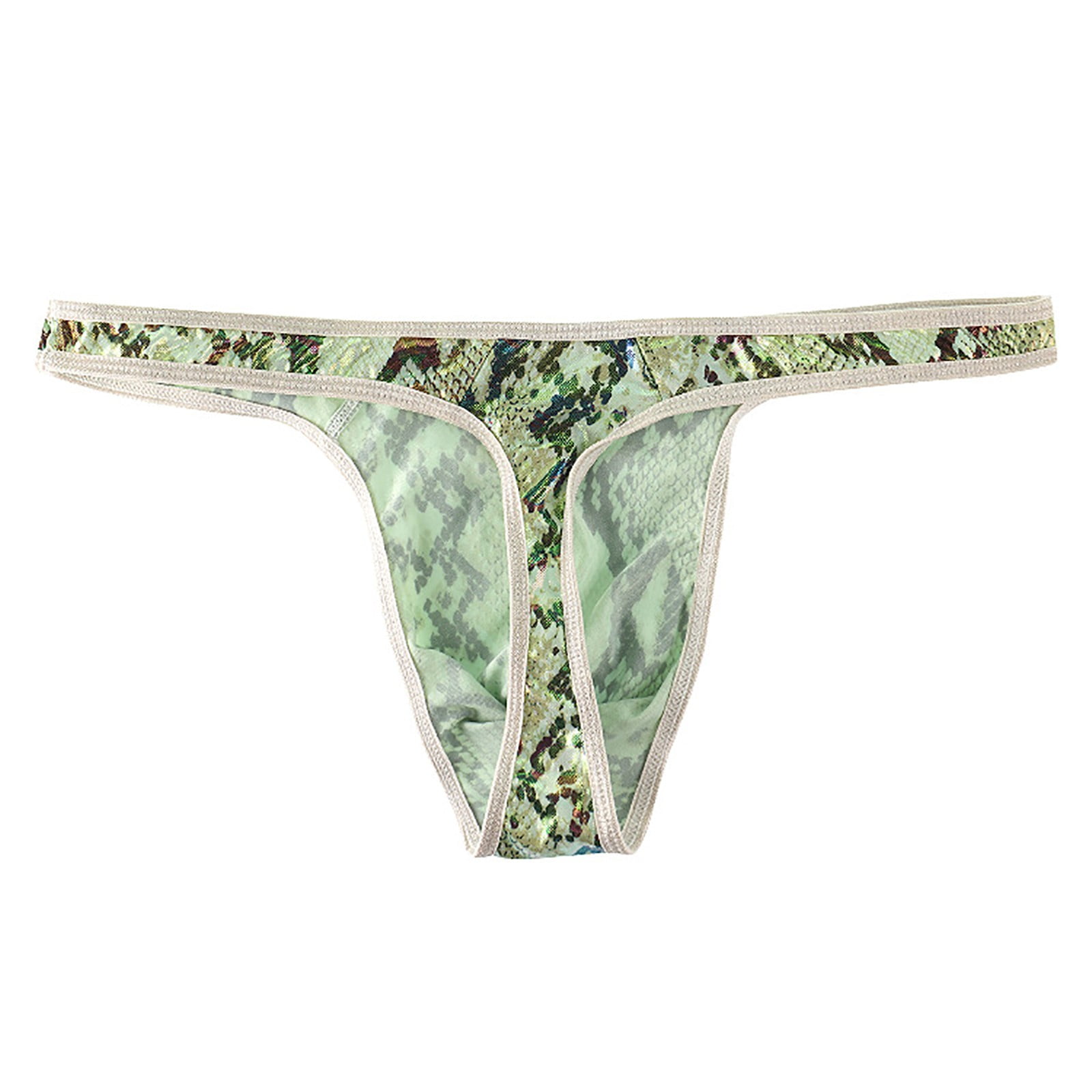 MNCEKFOD Mens Thongs Sexy Night Party Tie Dye Camouflage Snake Print ...