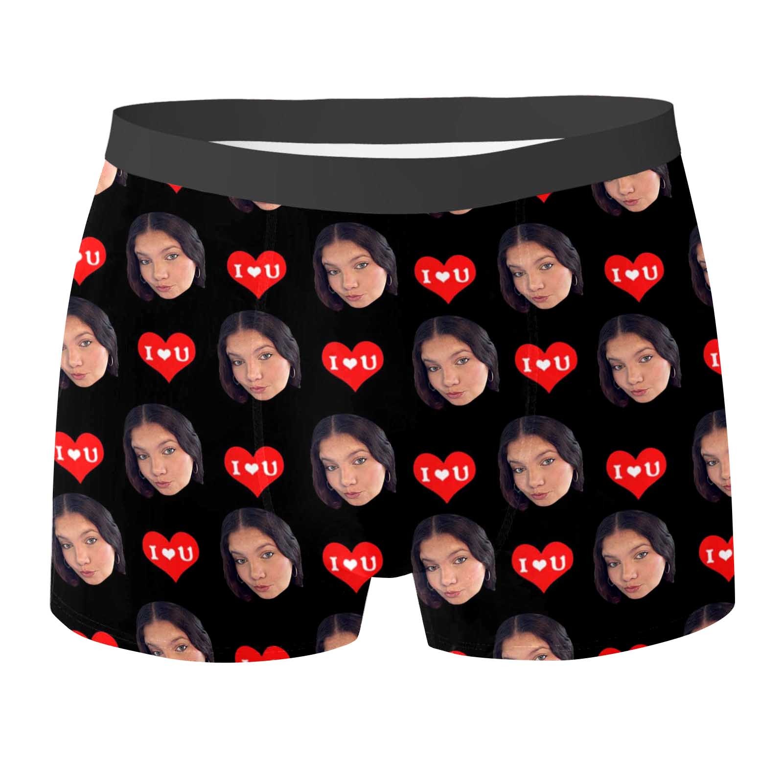 MNCEKFOD Mens Underwear Comfy Elastic Waist Funny Face Prints For ...