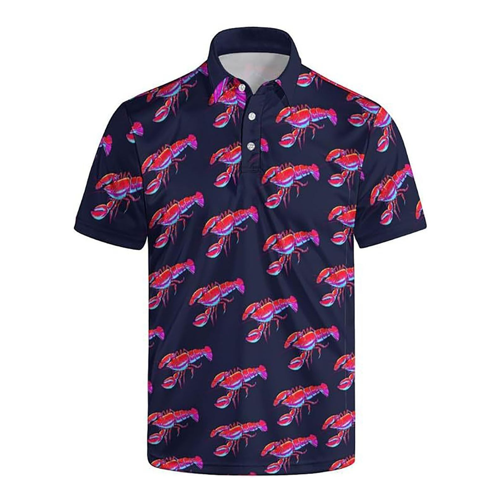 MNCEKFOD Polo Shirts for Men Cartoon Trendy 3D Printing Collared Shirts ...