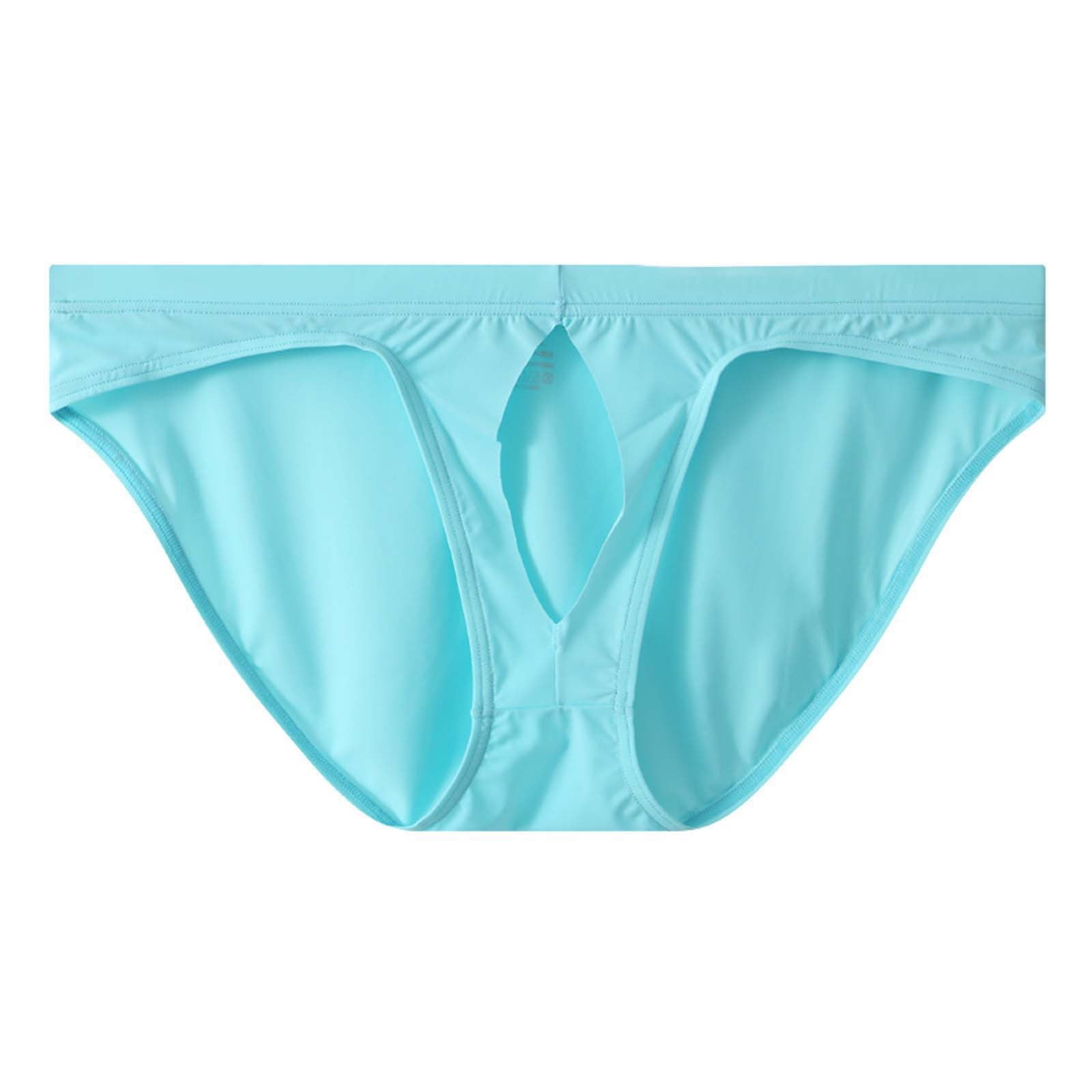 MNCEKFOD Sexy Thongs for Men Ice Silk Triangle Underpants Low Waist ...