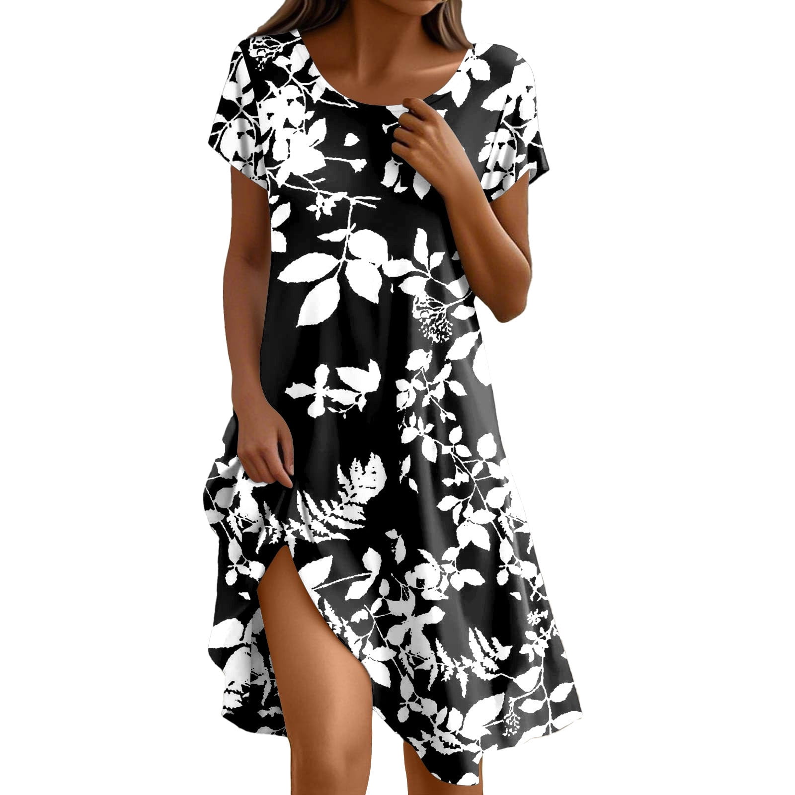 MNCEKFOD Summer Dresses for Women 2025 Loose Fit Flowy Casual Dress ...