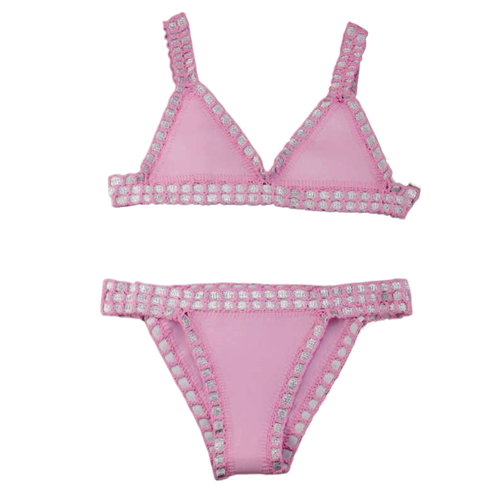 MNCEKFOD Tummy Control Swimsuits for Women Knitted Seashell Triangle ...