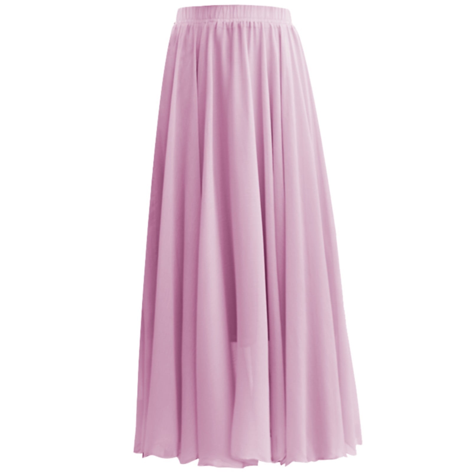 MNCEKFOD Womens Skirts Summer Casual 2025 Solid Color Chiffon Skirt ...