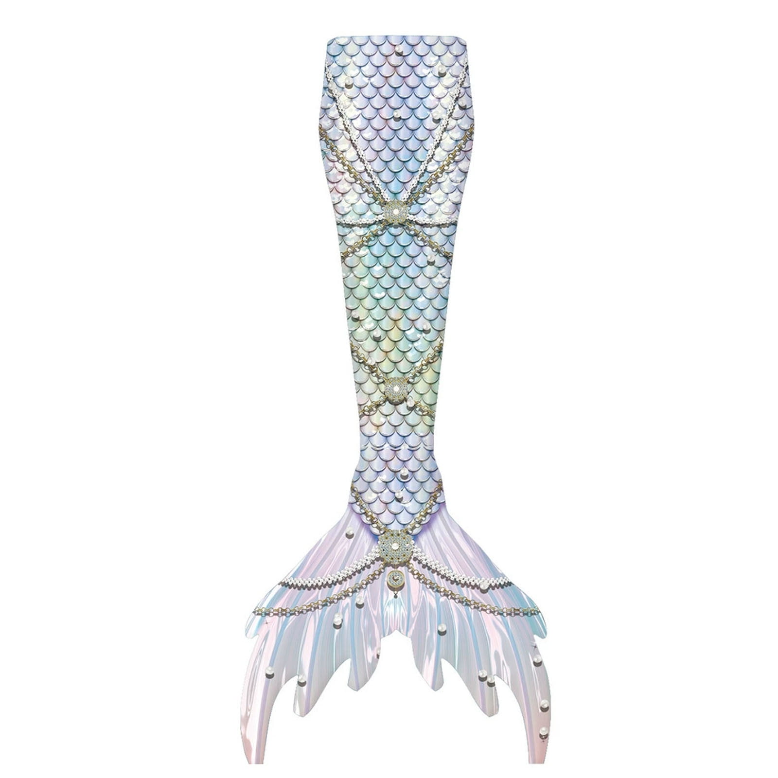 MNCEKFOD Womens Swim Bottoms Stylish Shiny Fish Scale Tail Swim Bottom ...