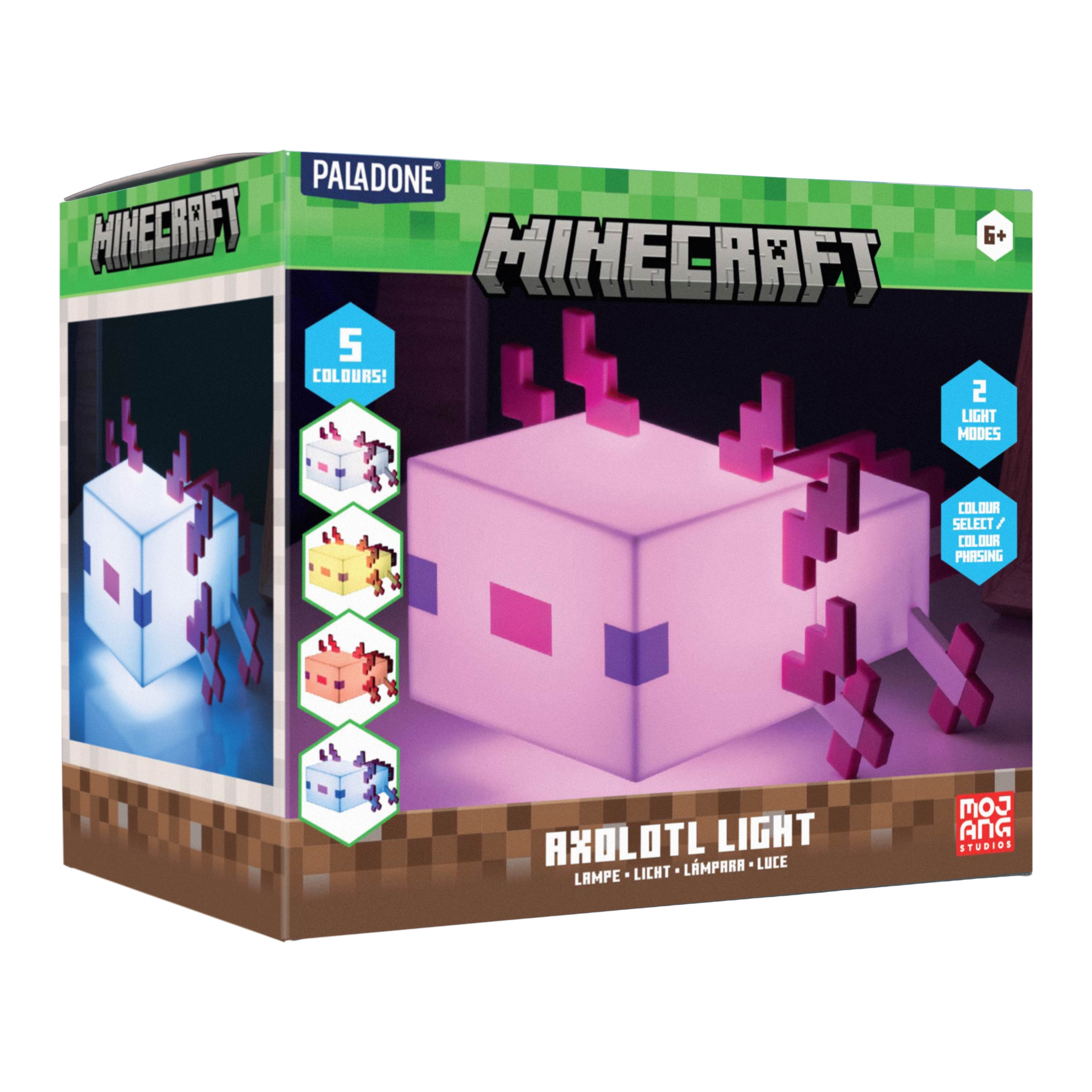 Minecraft Axolotl Light With Five Color Modes, 8.2in Lamp to Decorate ...