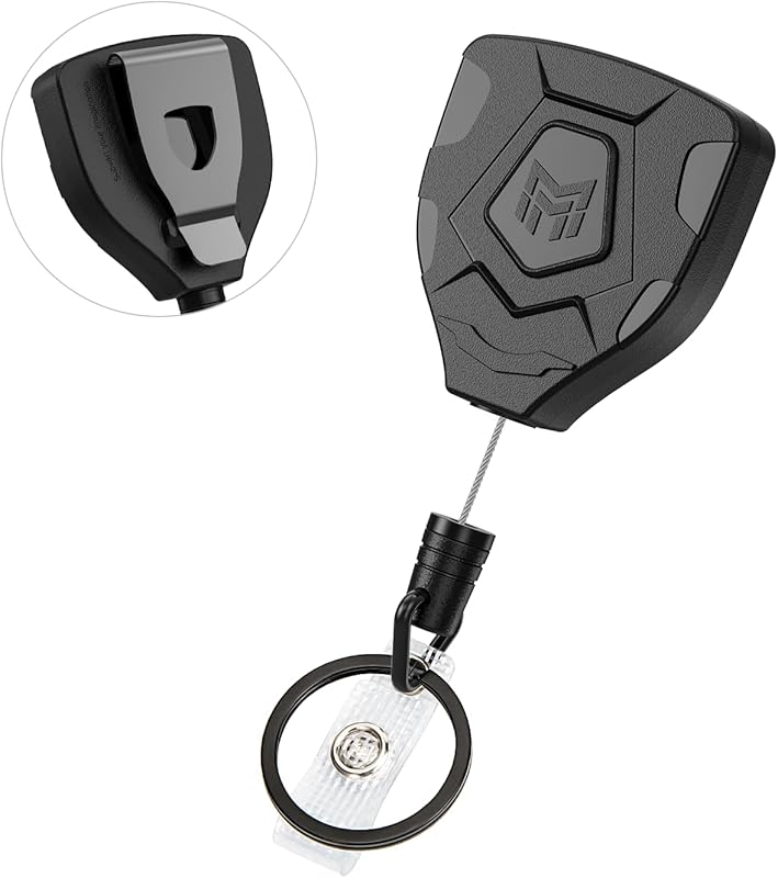 MNGARISTA Heavy Duty Retractable Keychain with Belt Clip, ID Badge Reel ...