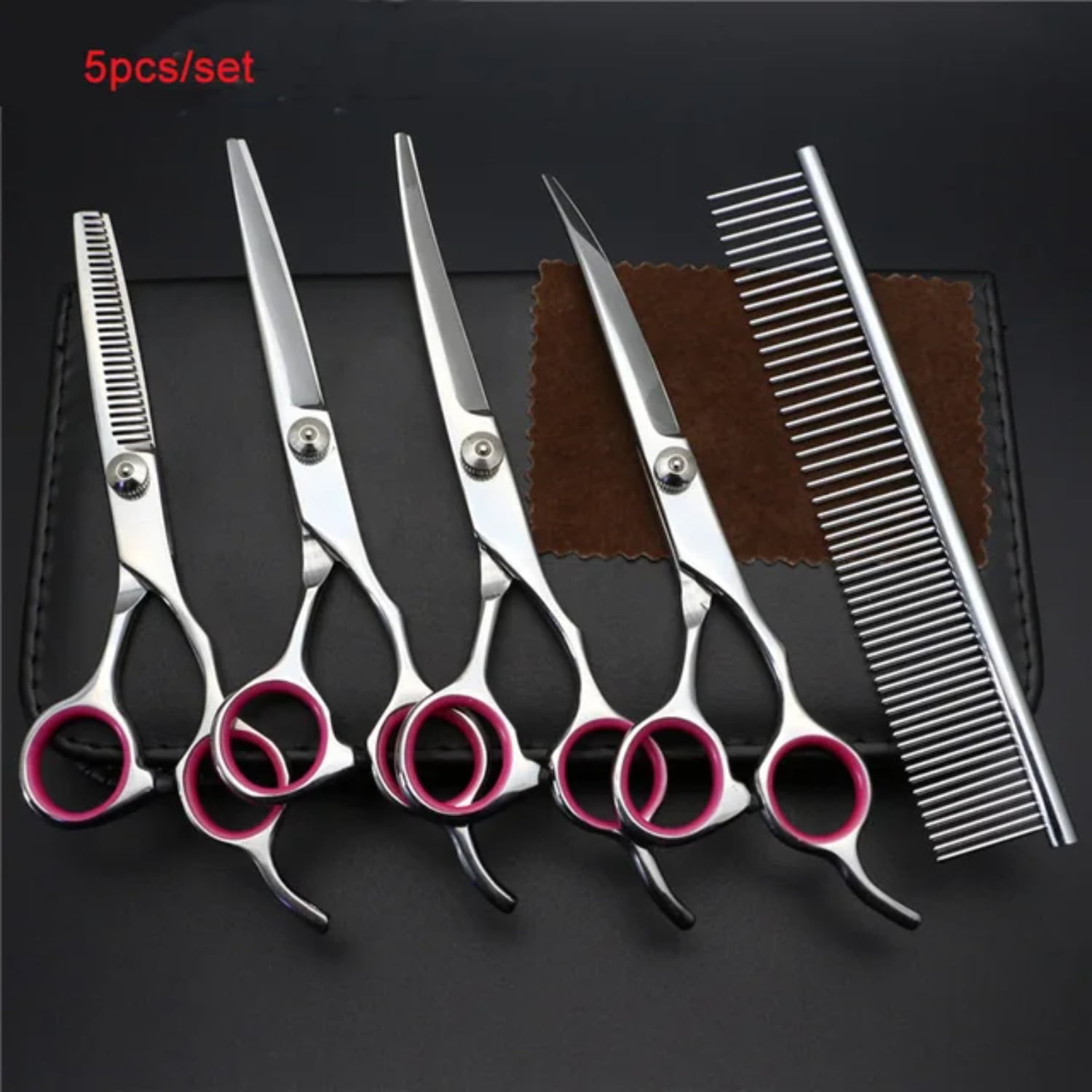 MNGQNG 7 inch Professional Pet Scissors Dog Grooming Scissors Set Kit ...