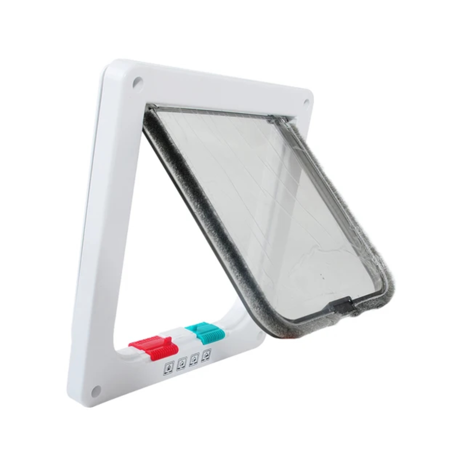 MNGQNG Pet Door 4 Way Lockable Dog Cat Kitten Door Security Flap Door ...