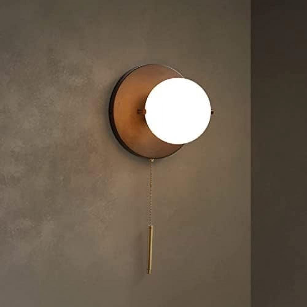 MNGQNG Soutas Pull Chain Lamps Glass and Brass Sconces Mid-Century ...