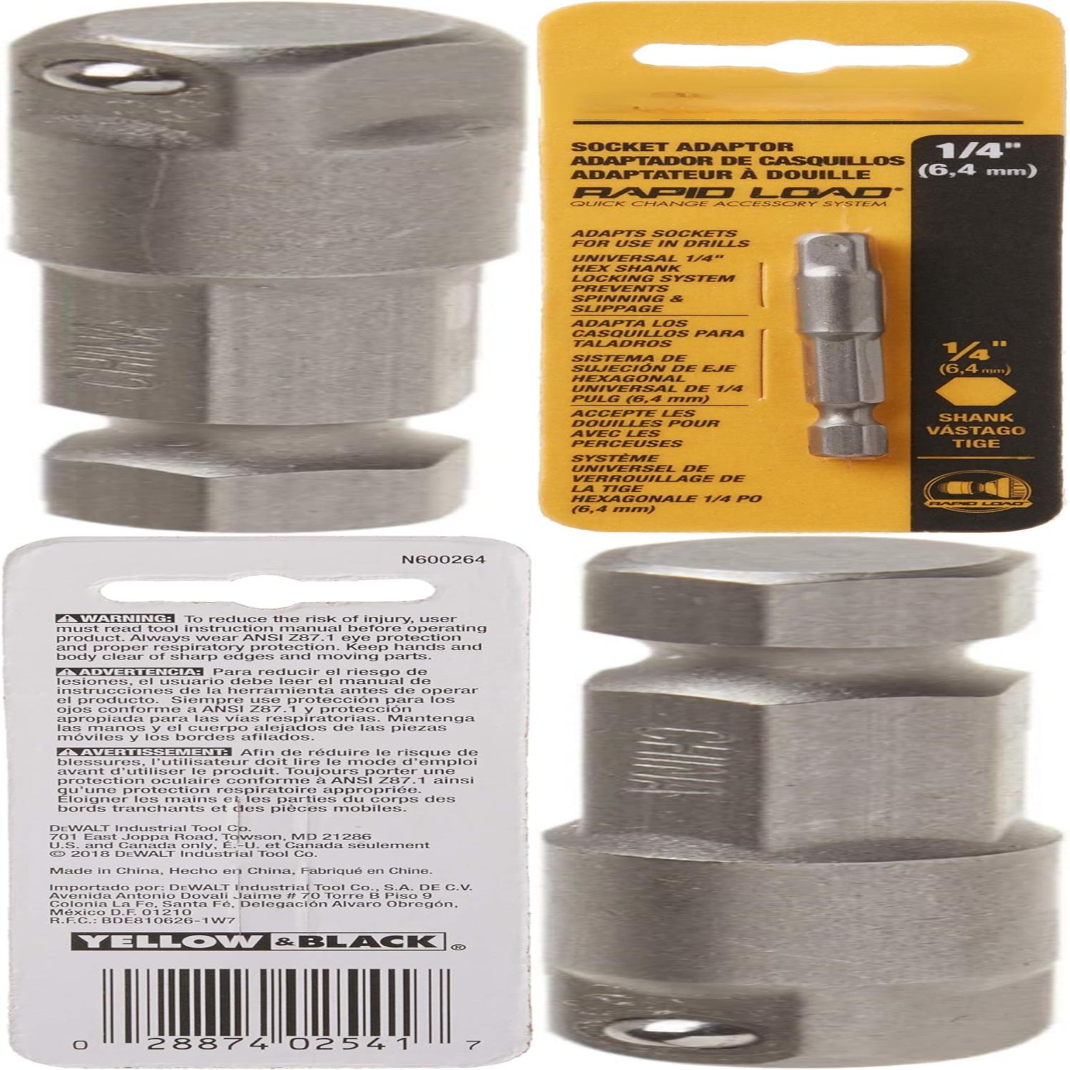 MNGQNJ Efficient and Durable 1/4-Inch DW2541 Hex Socket Adapter for ...