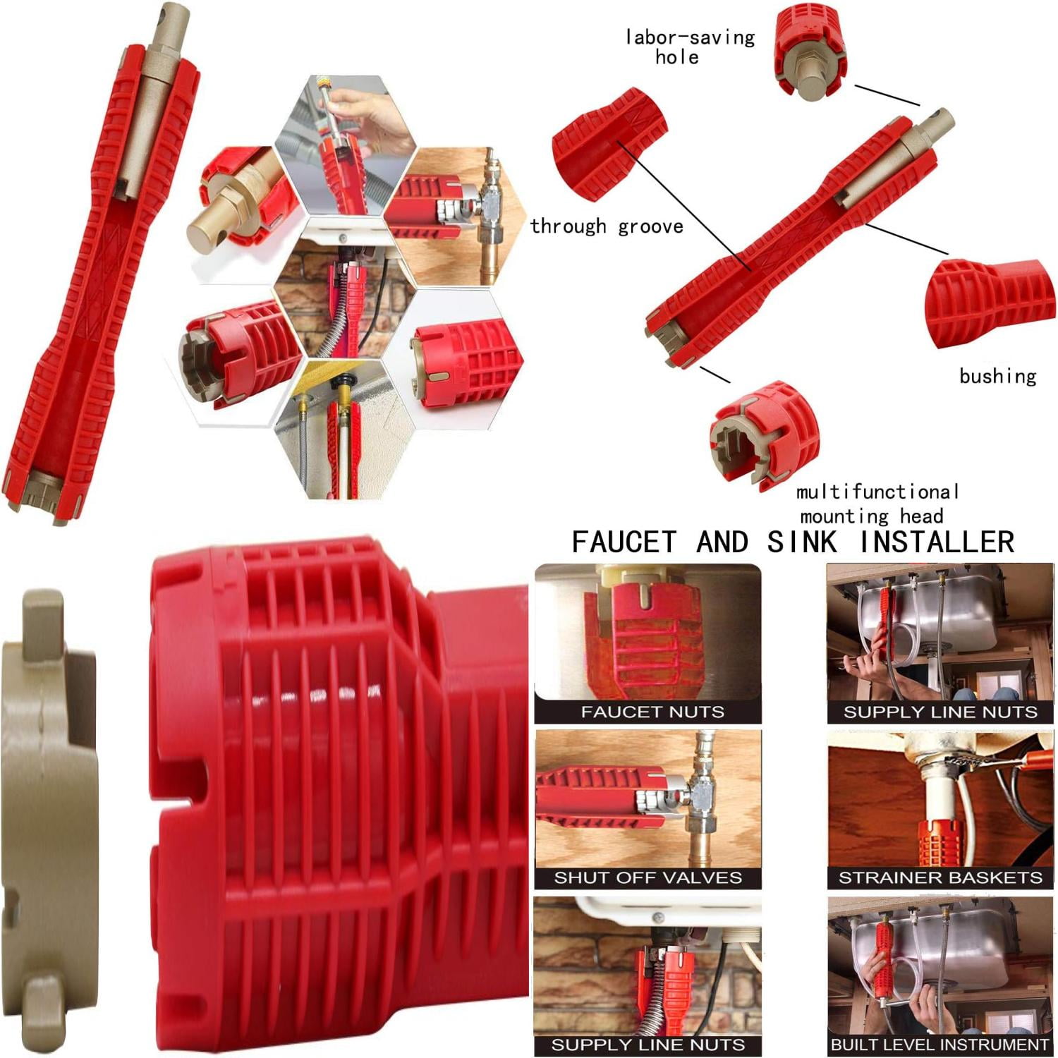 MNGQNJ Essential plumbing tool for kitchen bathroom and more - Multi ...