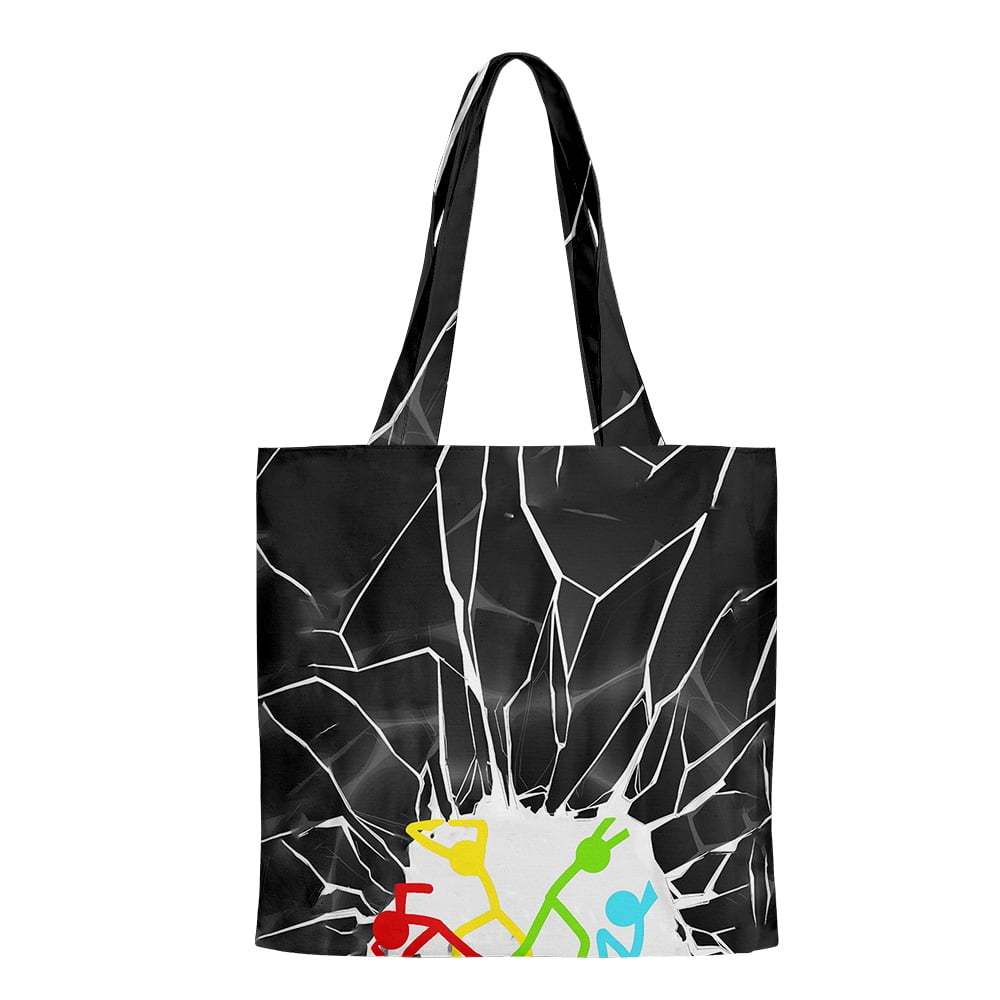 MNHFKGP Alan Becker 3D Print Shopping Bags Reusable Shoulder Casual ...