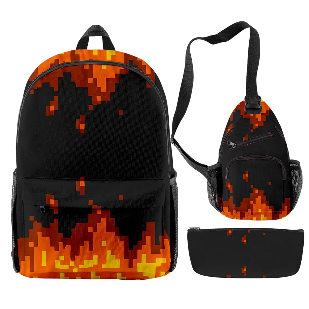 MNHFKGP Alan Becker 3D print Oxford Cloth Shoulder Backpack Multi ...