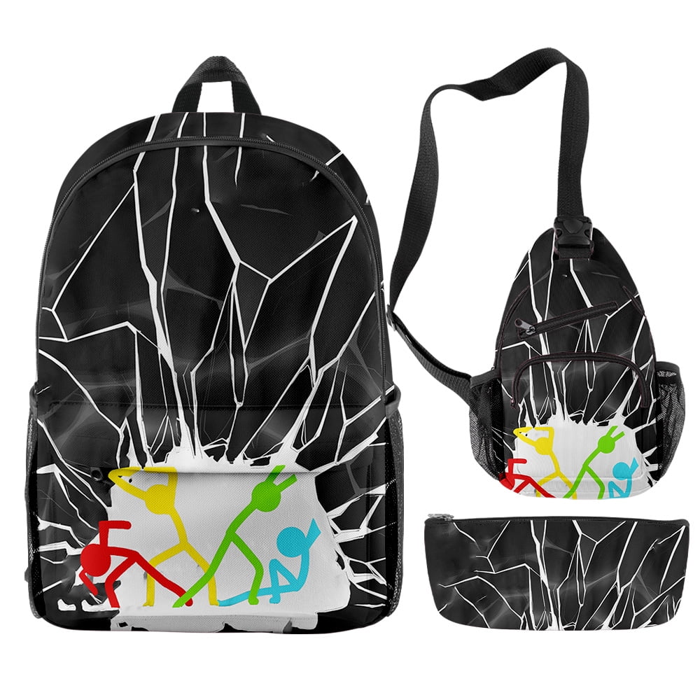 MNHFKGP Alan Becker 3D print Oxford Cloth Shoulder Backpack Multi ...