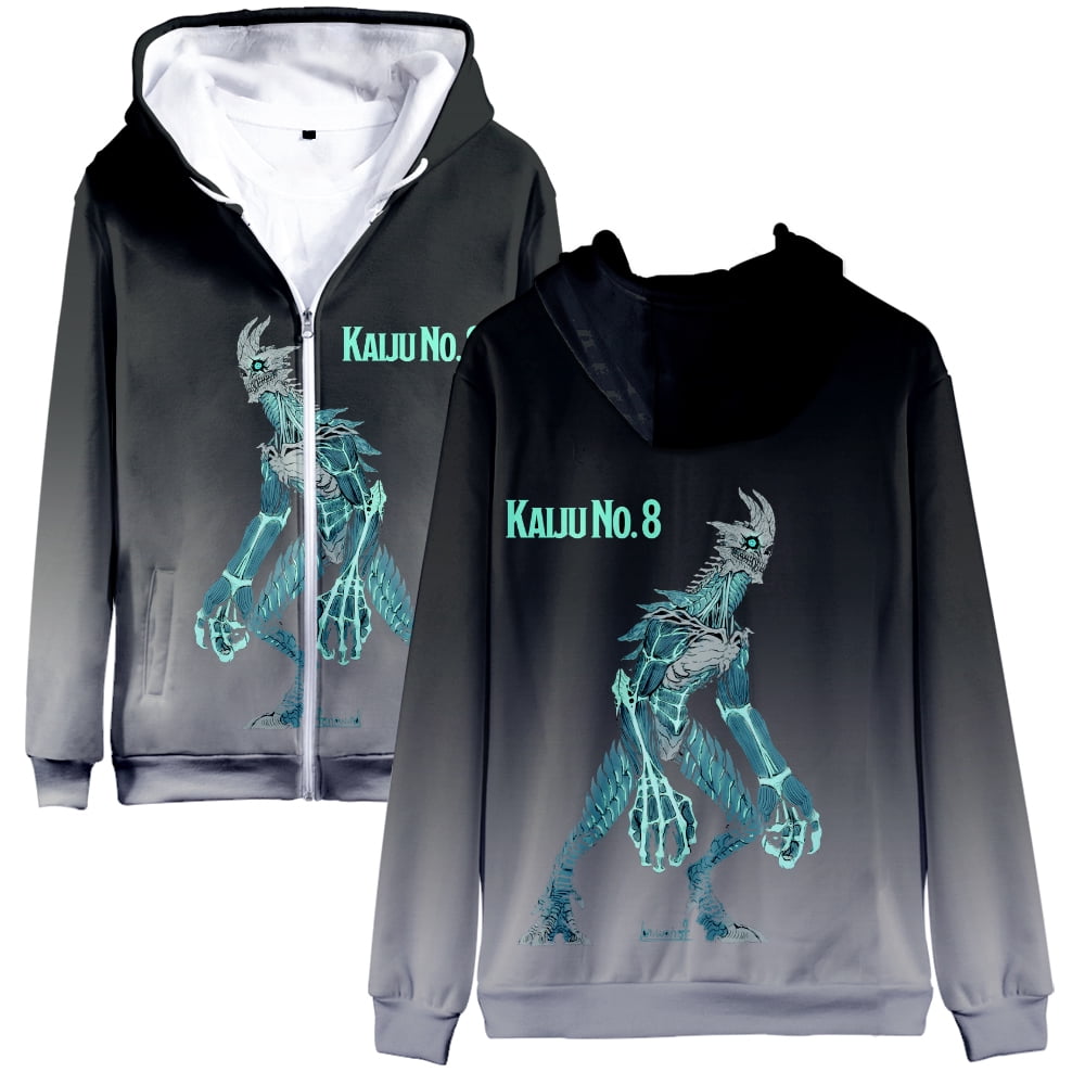 MNHFKGP Anime Kaiju No. 8 3D Merch Harajuku Zipper hoodie Women/Men ...