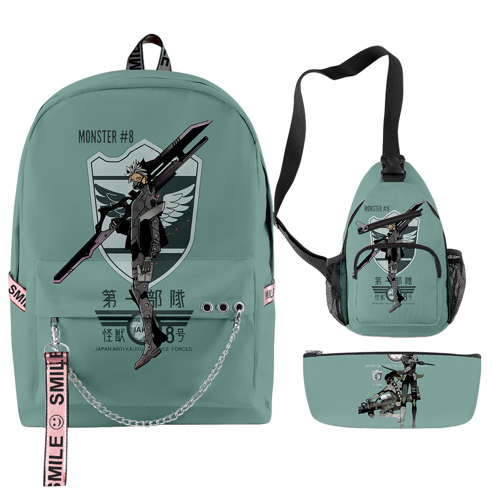 MNHFKGP Anime Kaiju No. 8 3D print Oxford Cloth Shoulder Backpack 3 ...