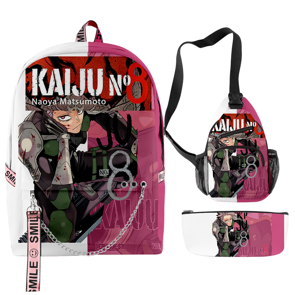MNHFKGP Anime Kaiju No. 8 3D print Oxford Cloth Shoulder Backpack 3 ...