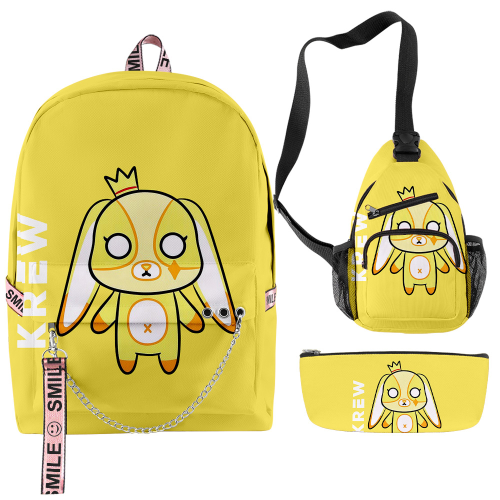 MNHFKGP ItsFunneh 3D print Oxford Cloth Shoulder Backpack 3 Pieces Sets ...