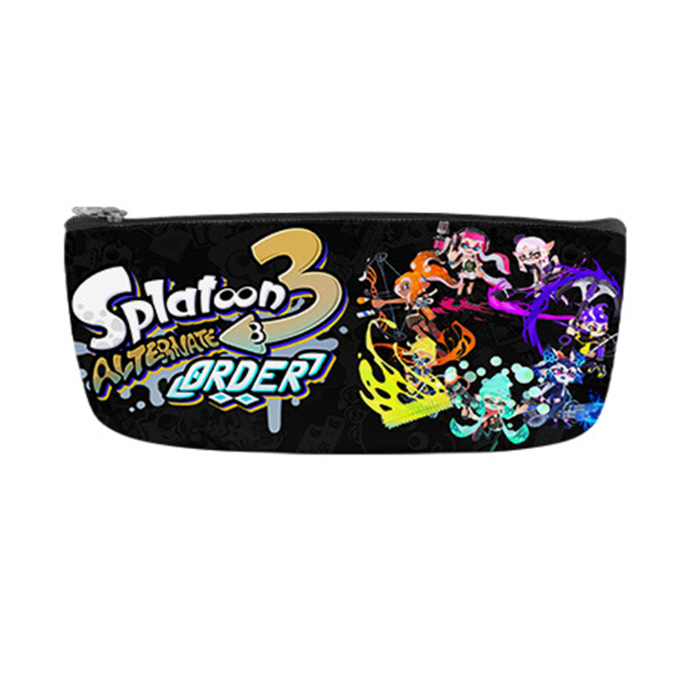 MNHFKGP New Game Splatoon 3D Print Pencil Bag Storage Bag Simple Plaid ...