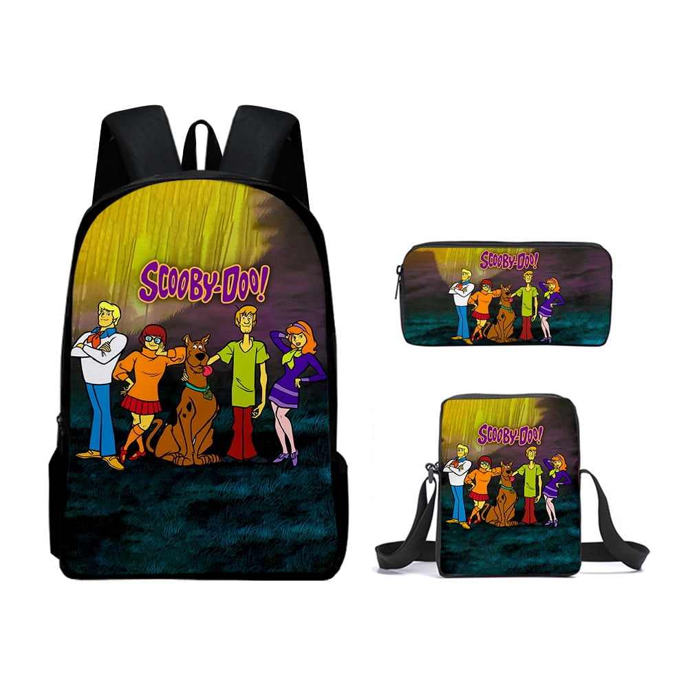 MNHFKGP Scooby Doo 3D print Oxford Cloth Shoulder Backpack Multi Zipper ...