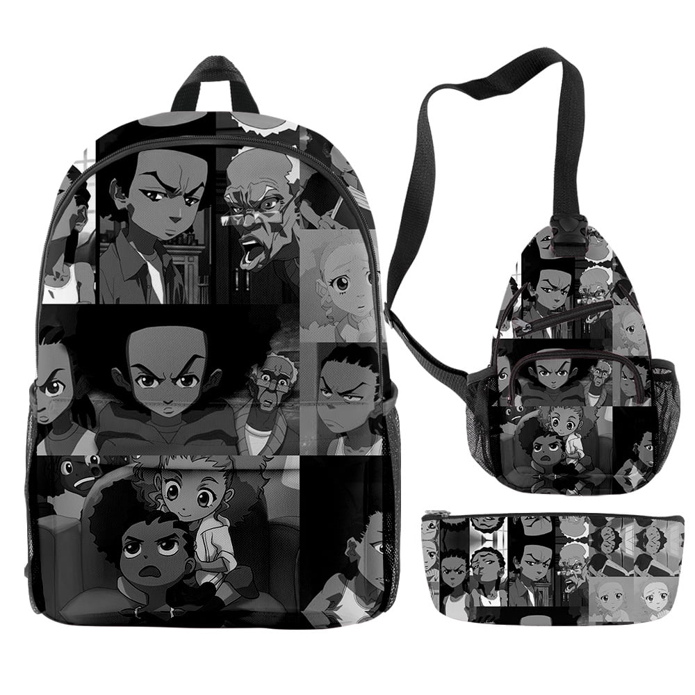 MNHFKGP The Boondocks 3D print Oxford Cloth Shoulder Backpack Multi ...
