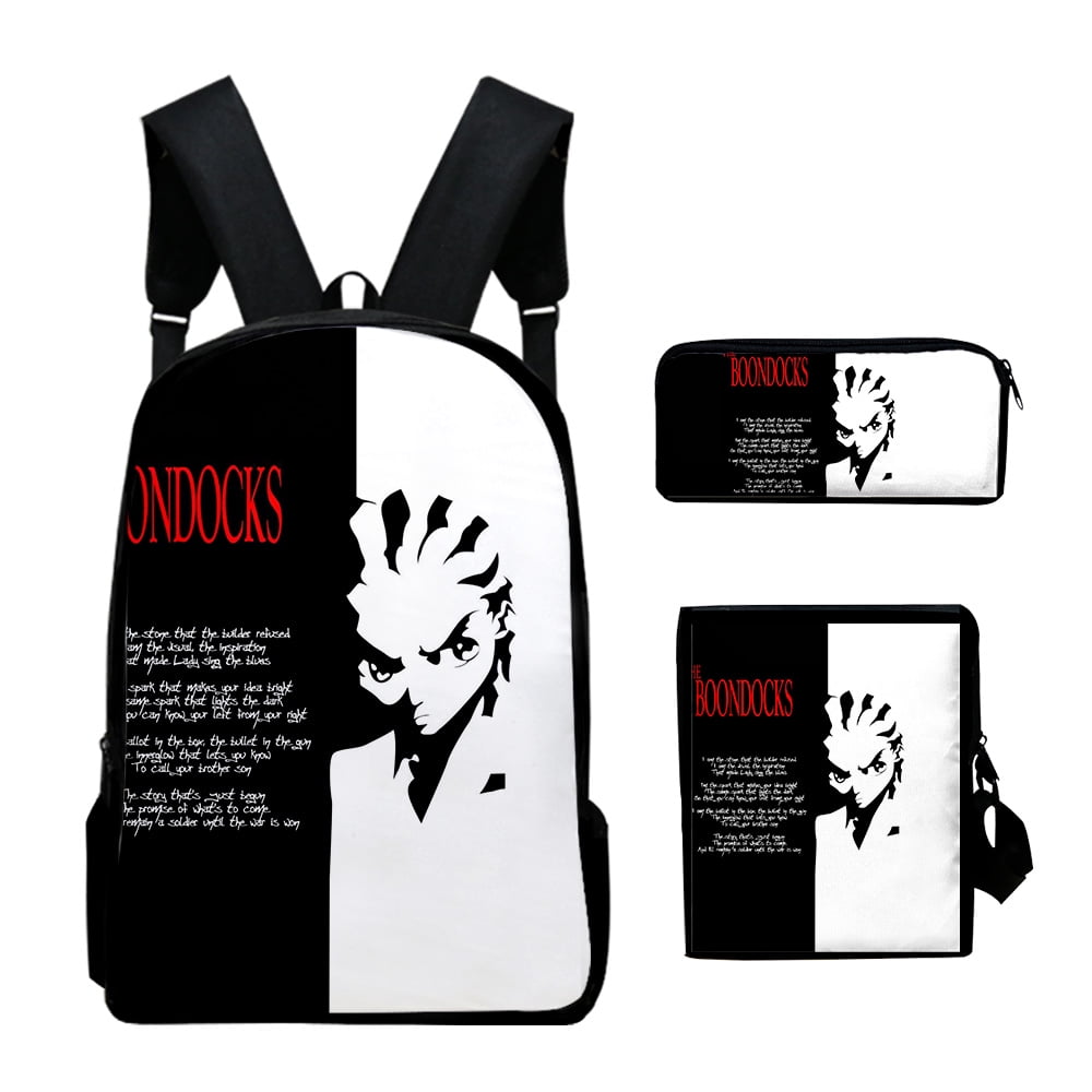 MNHFKGP The Boondocks 3D print Oxford Cloth Shoulder Backpack Multi ...