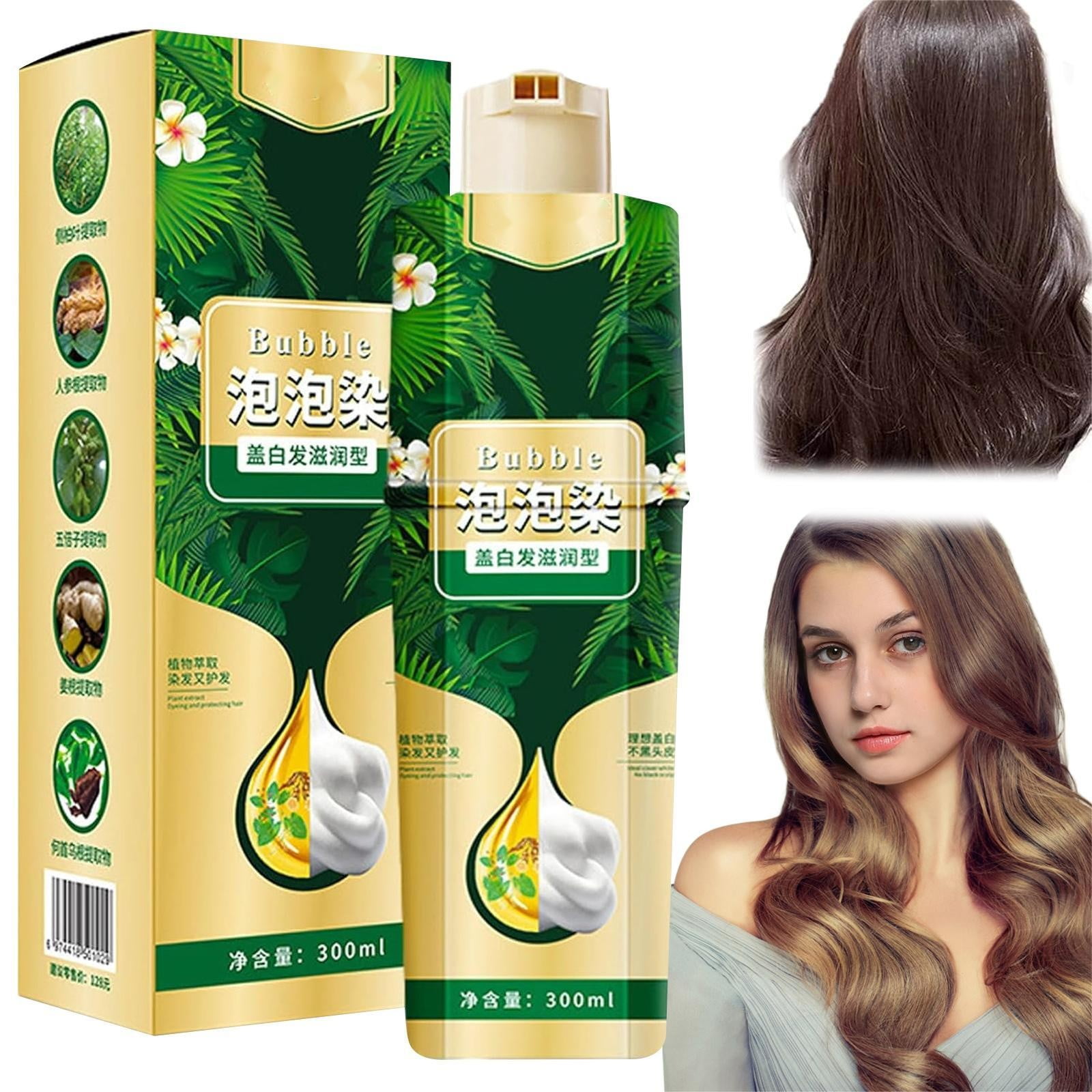 MNIYUEA Clearance! Dye Foam Shampoo Mild Pure Plant Foam Hair Color Shampoo Lazy Easy Wash Men's ...