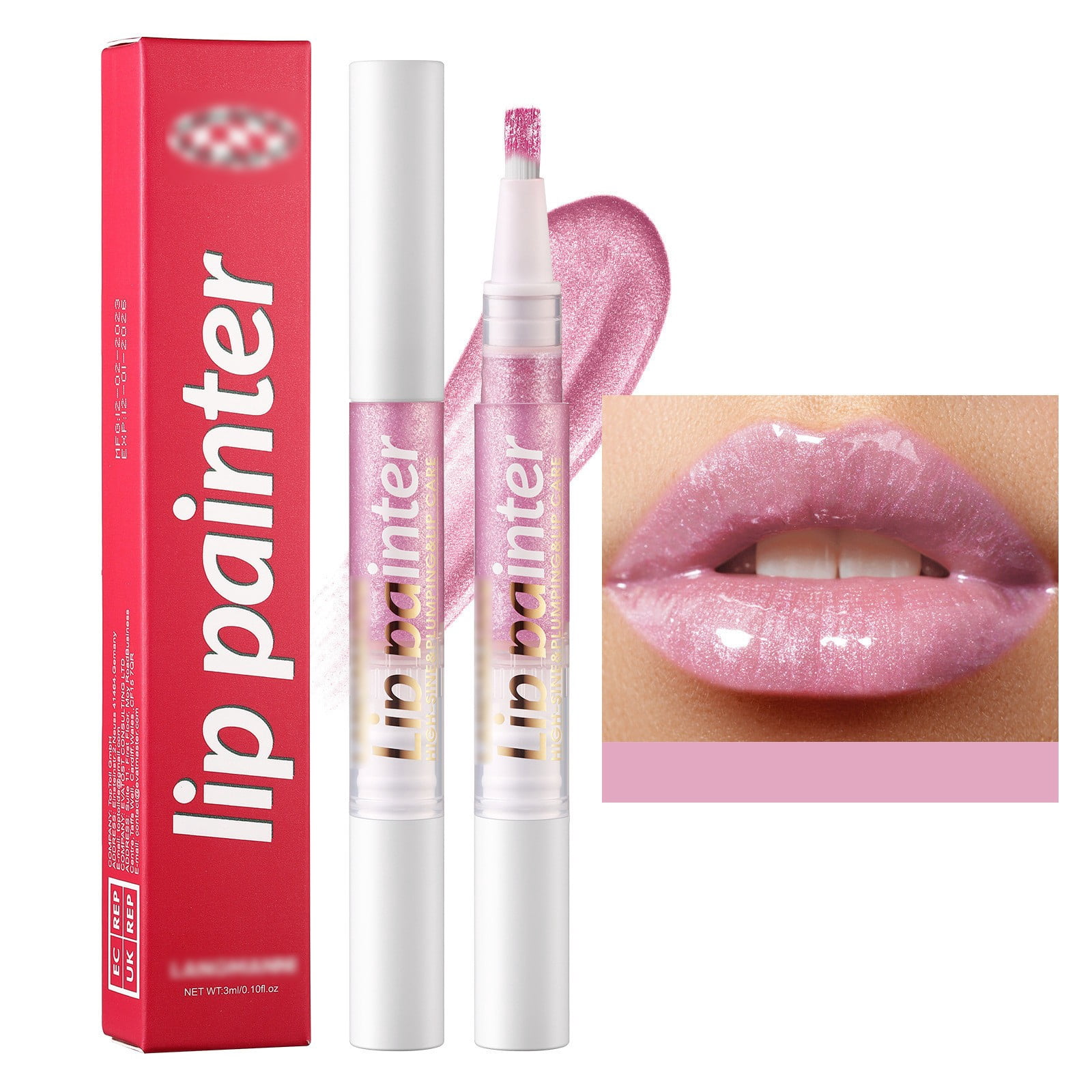 MNIYUEA Nourishing Tinted Lip Oil Rotating Lipstick Pearl Easy To Color ...