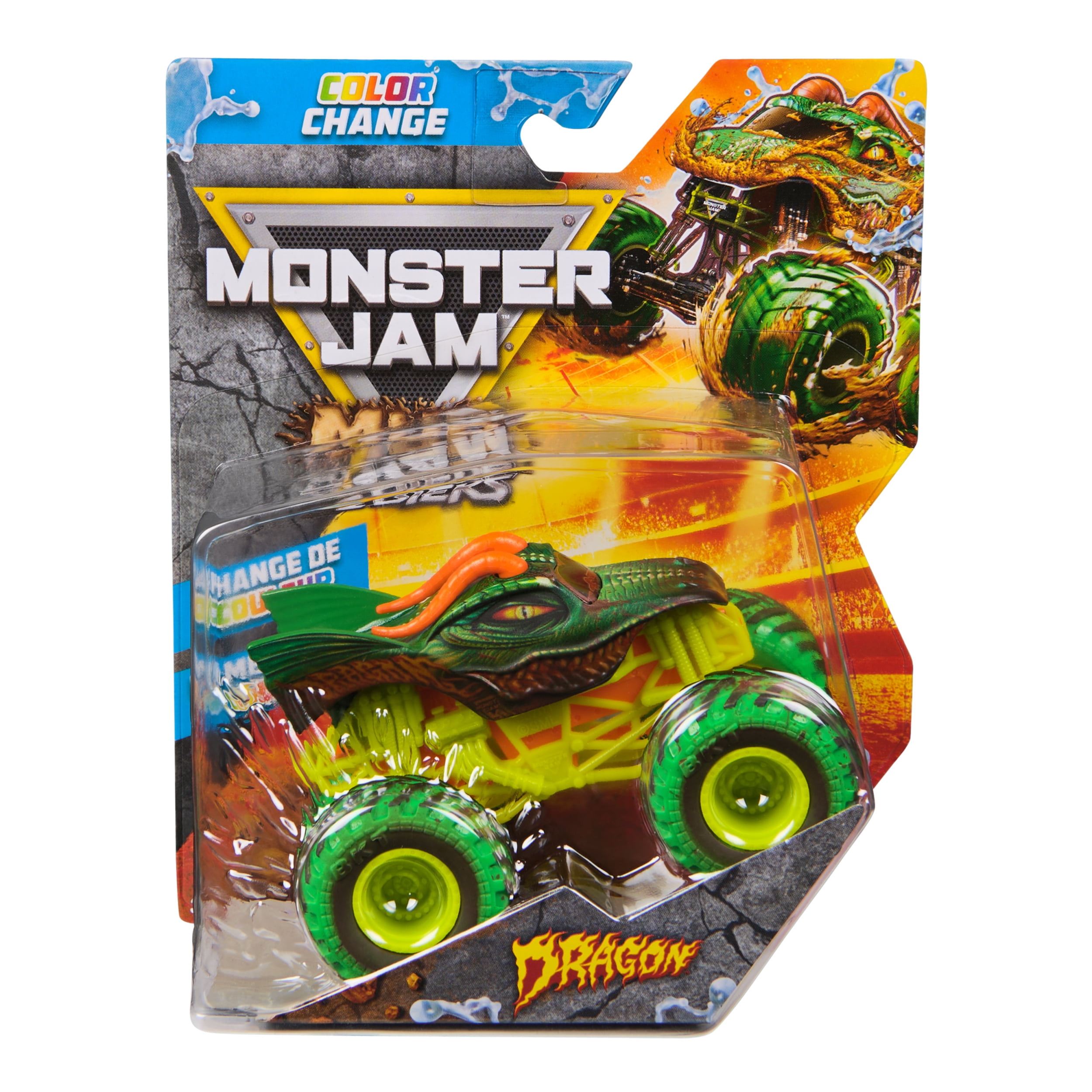 Monster Jam Mud Blasters, Dragon Color Change Monster Jam Truck, 1:64 ...