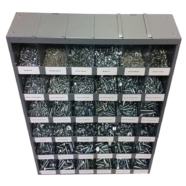 MNM Bolt Kits 2,540 pc Metric Class 8.8 Coarse Thread Nut Bolt & Washer ...