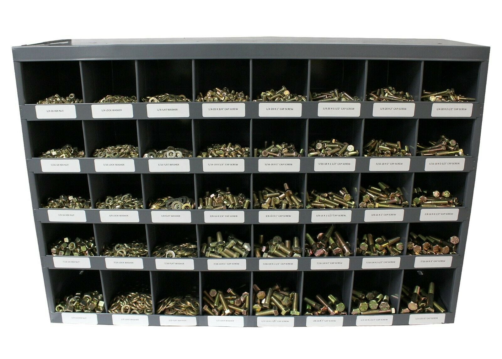 MNM Bolt Kits- 3,765 pc Grade 8 Coarse Thread Nut Bolt, Assorted Hex ...