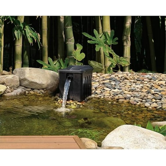 MNP FB100 Pond Filter Box - 4-Layer Filter Media, Compatible with Solar ...
