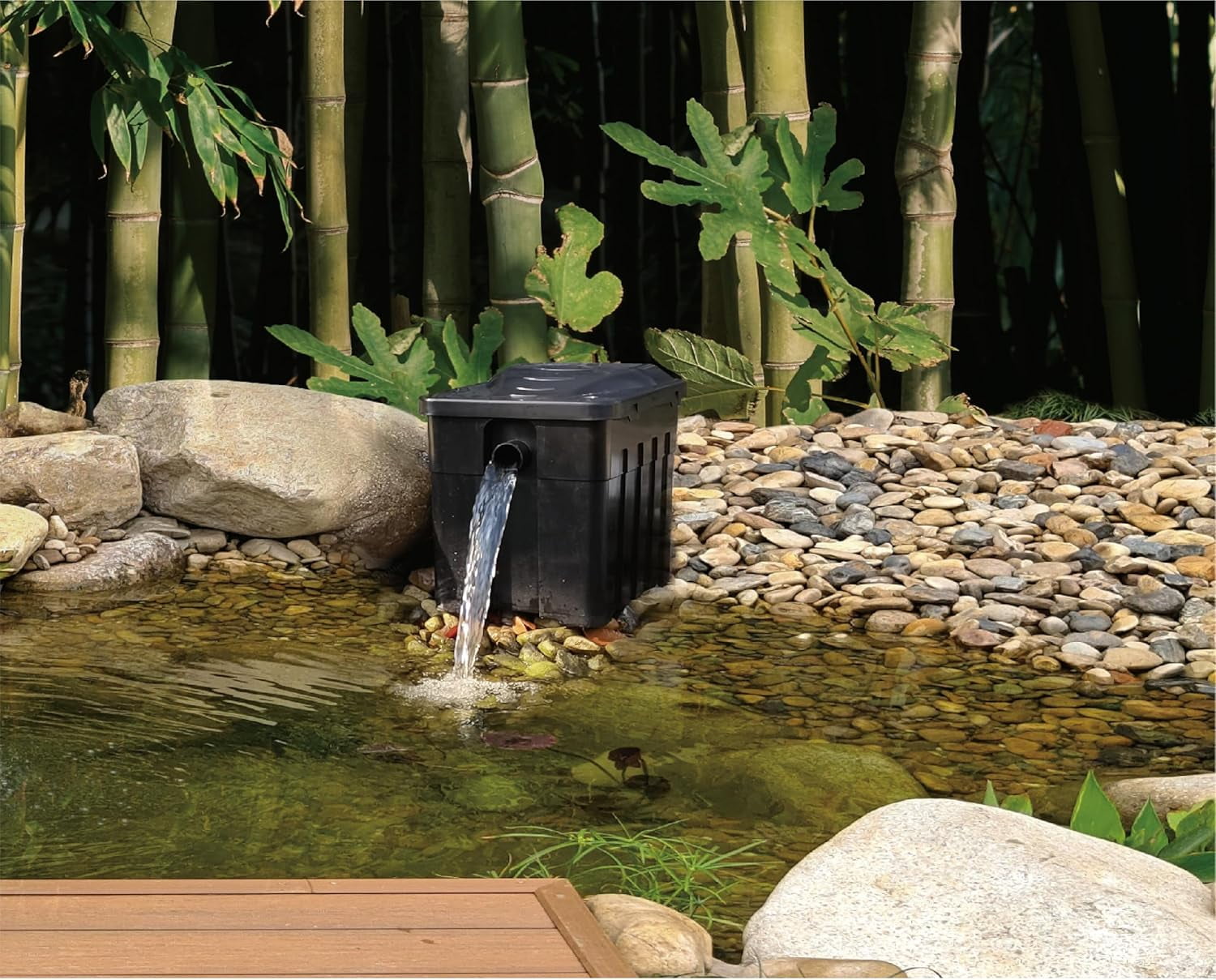 MNP FB100 Pond Filter Box for use with all our solar waterfall pond ...