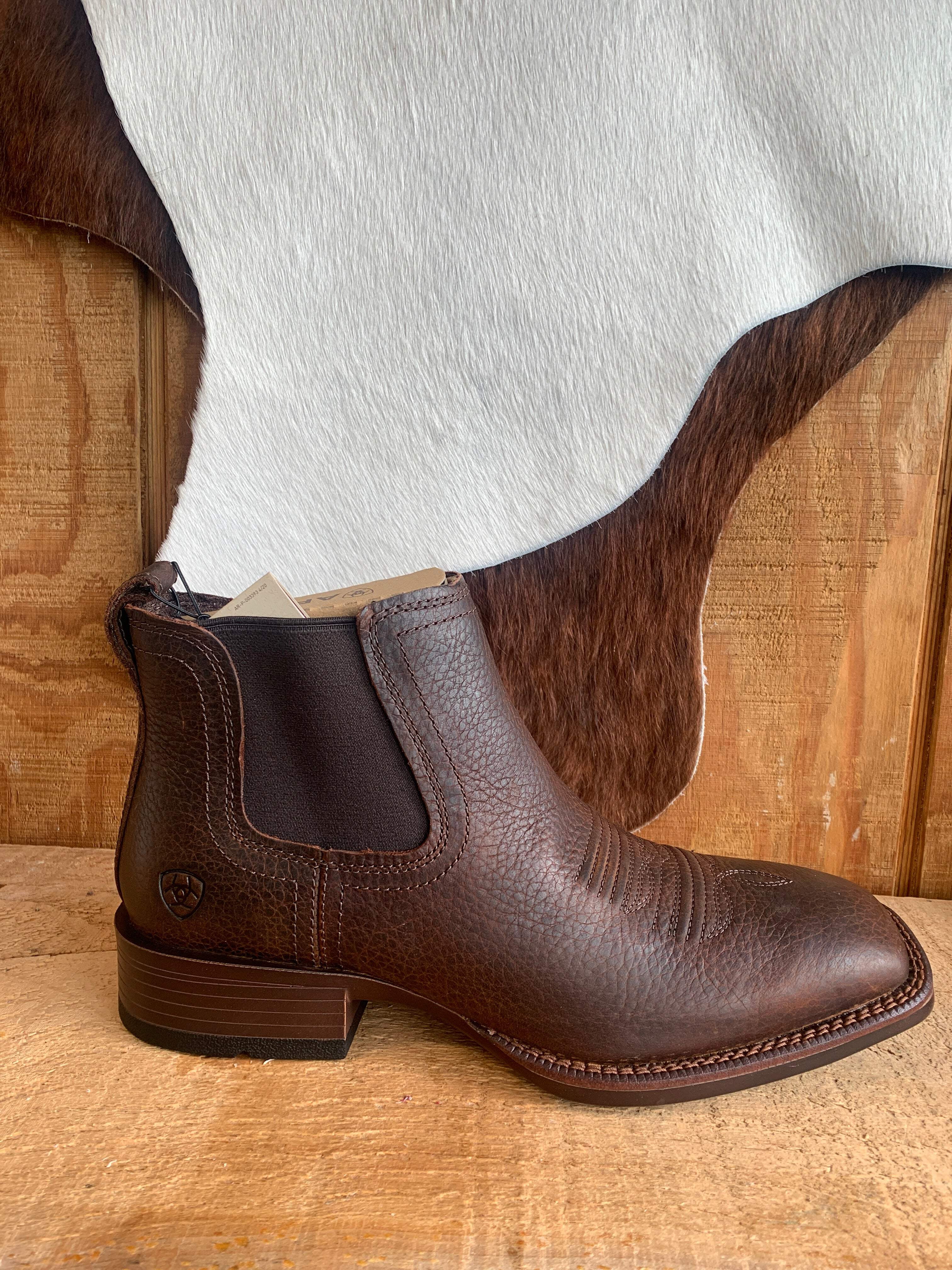 MNS Booker Ultra Western Boot BROWN OILED ROWDY - Walmart.com