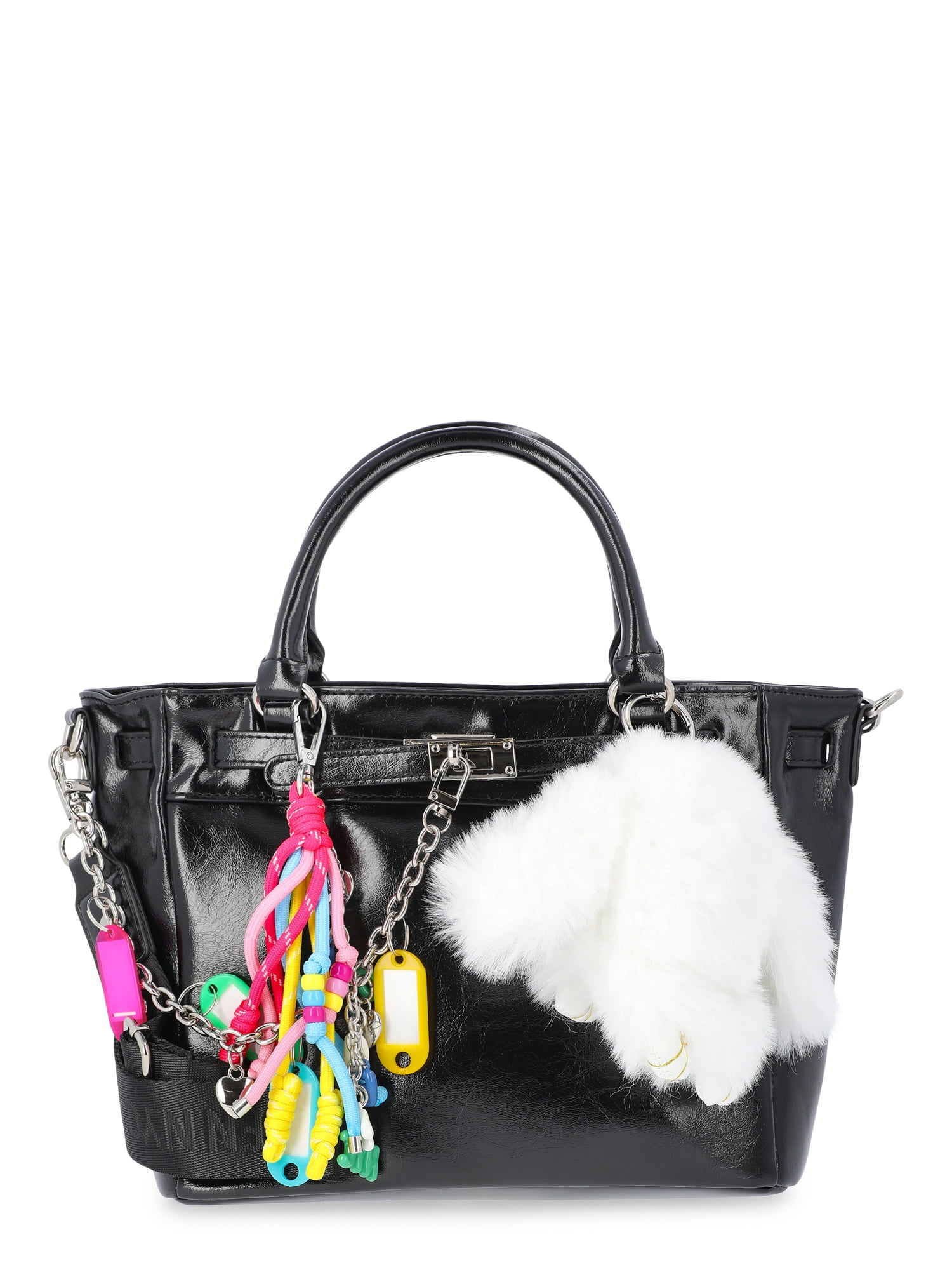 Madden NYC Women's Top Handle Satchel, Black - Walmart.com